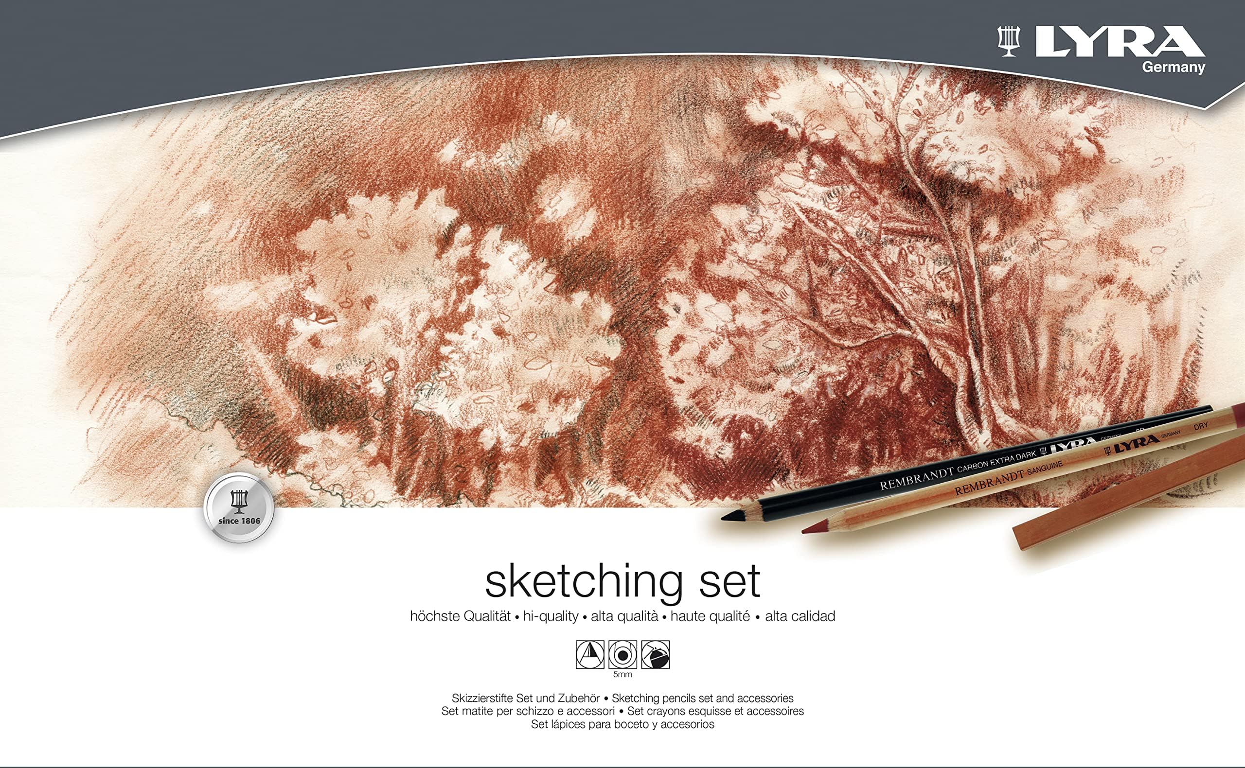 Amazon.com: Lyra Rembrandt Charcoal Set - Assorted Set of Carbon and ...