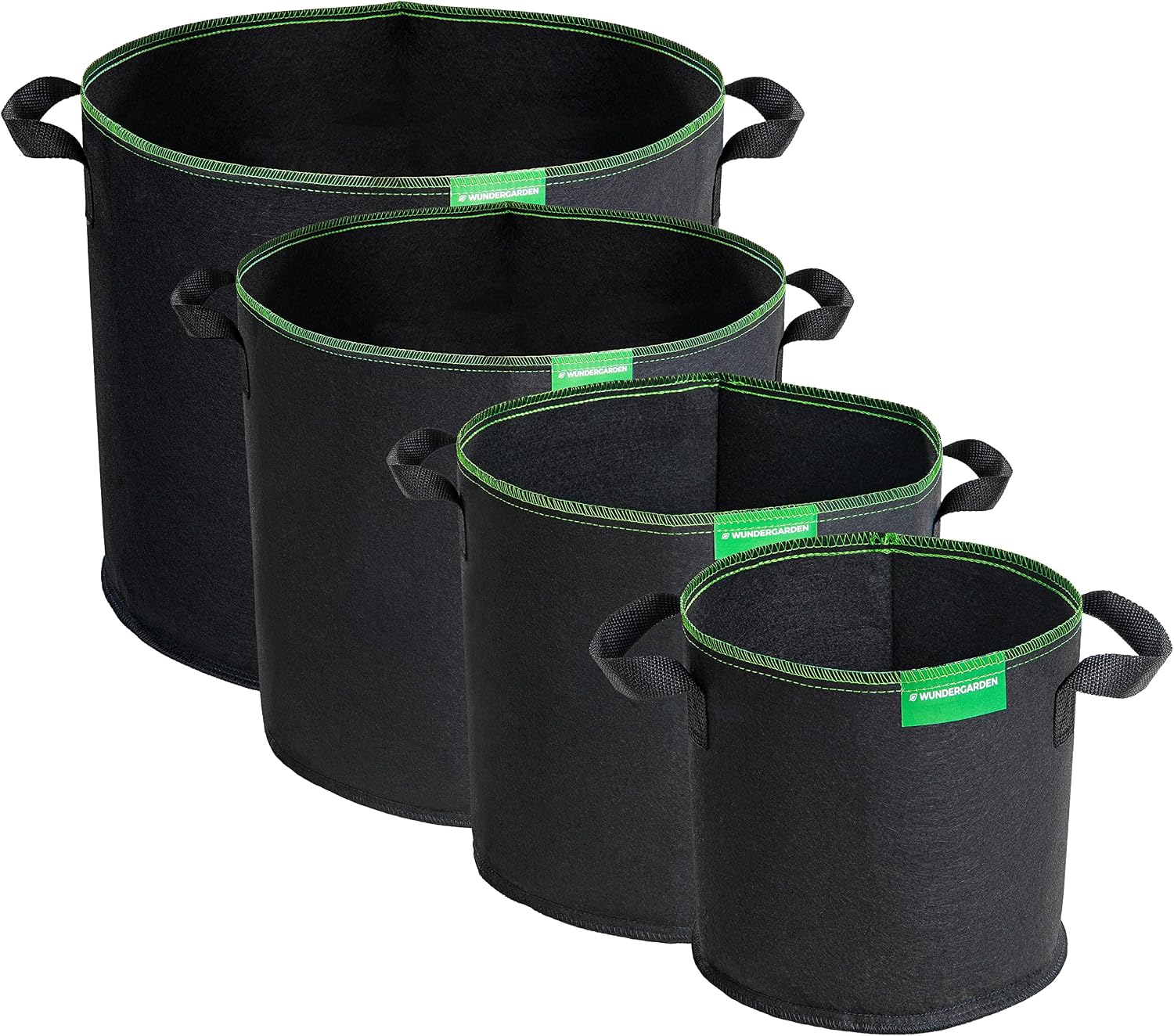 WUNDERGARDEN 4 x 30 Litre Plant Bags – Plant Bags for Vegetable Beds ...