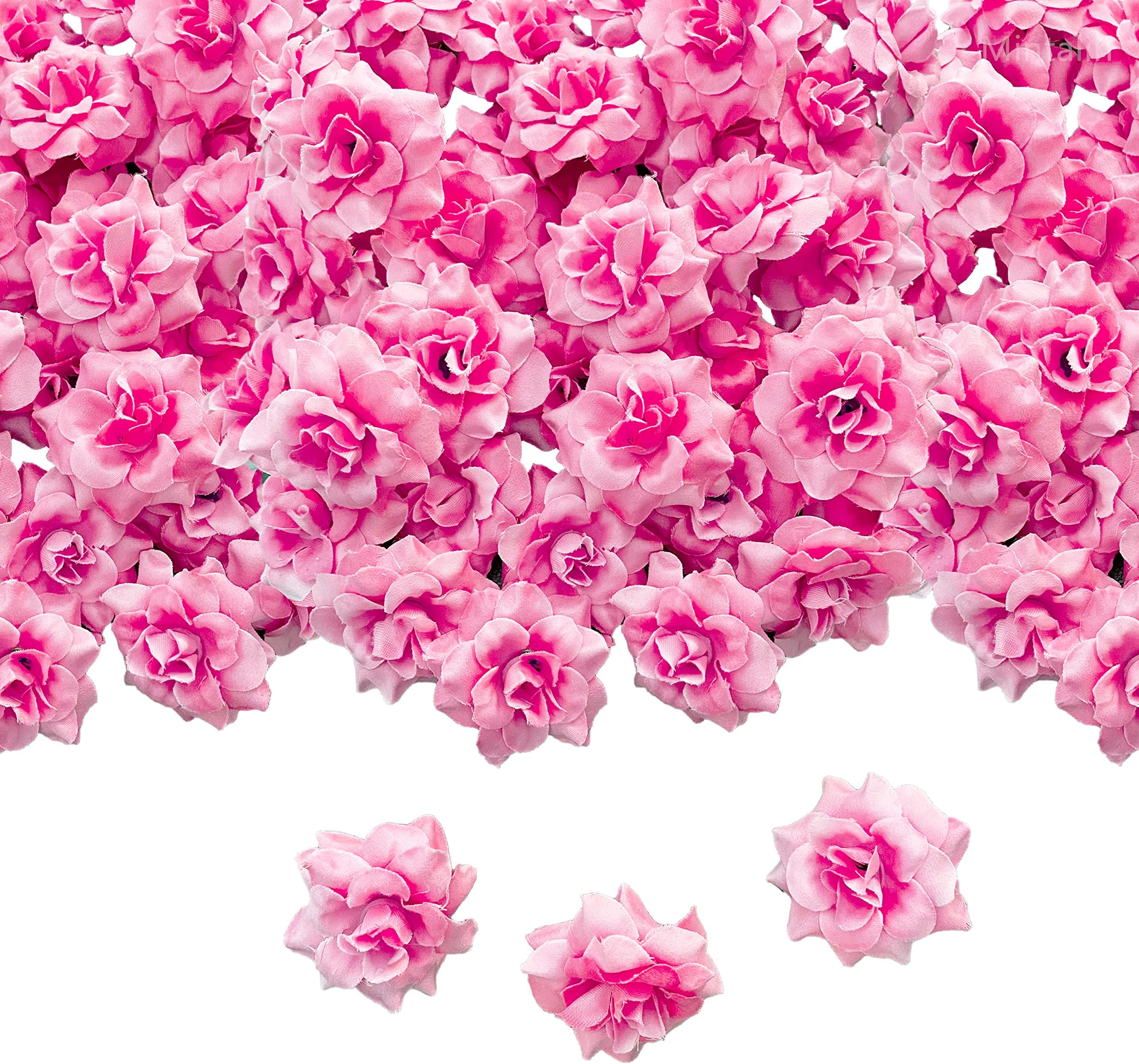 Amazon.com: Bright Creations Silk Pink Rose Flower Heads for ...