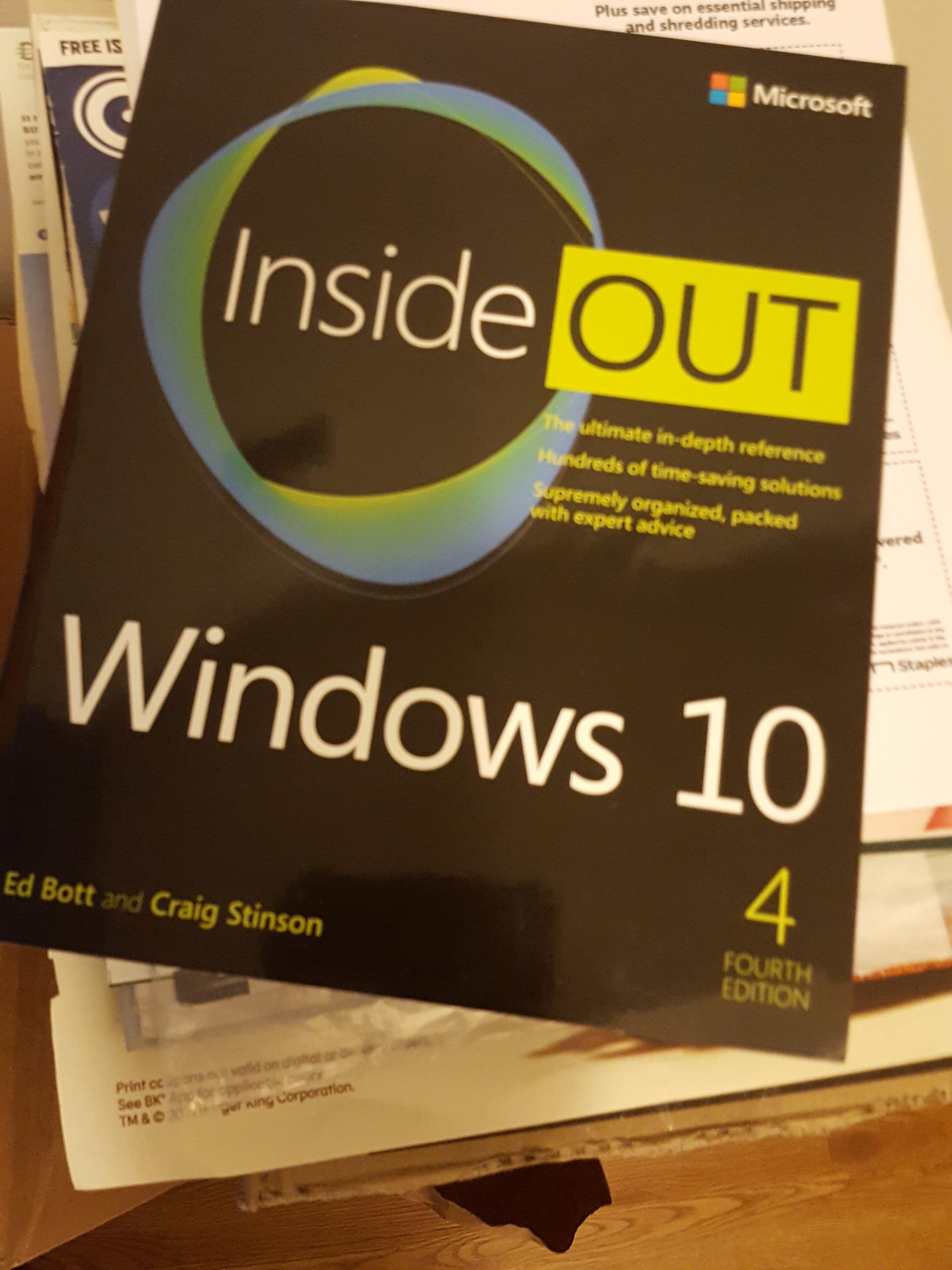 Amazon.com: Windows 10 Inside Out: 9780136784159: Bott, Ed, Stinson, Craig: Books