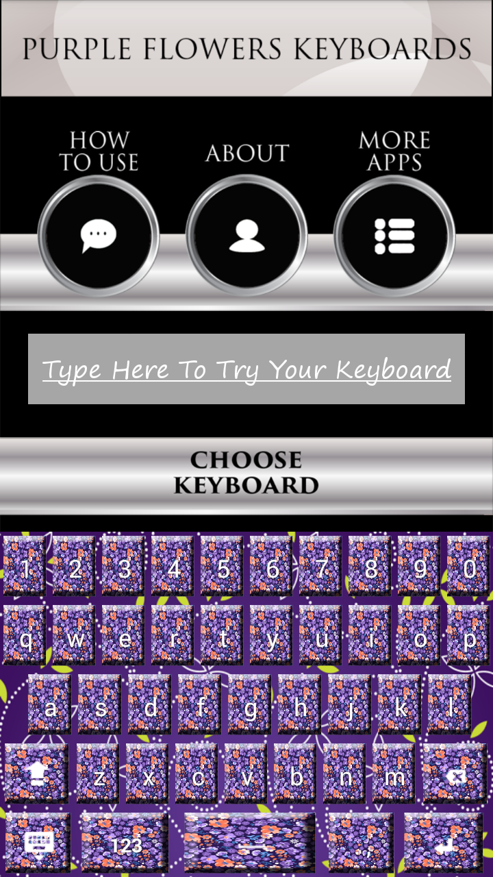 Purple Flowers Keyboards - App on Amazon Appstore
