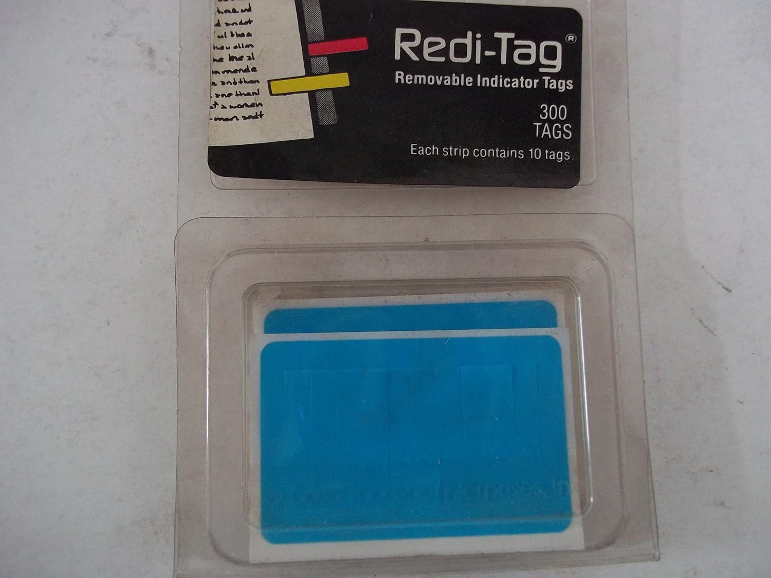 Amazon.com : Redi-Tag RT03 Removable Indicator Tags 300 Tags Each Strip ...