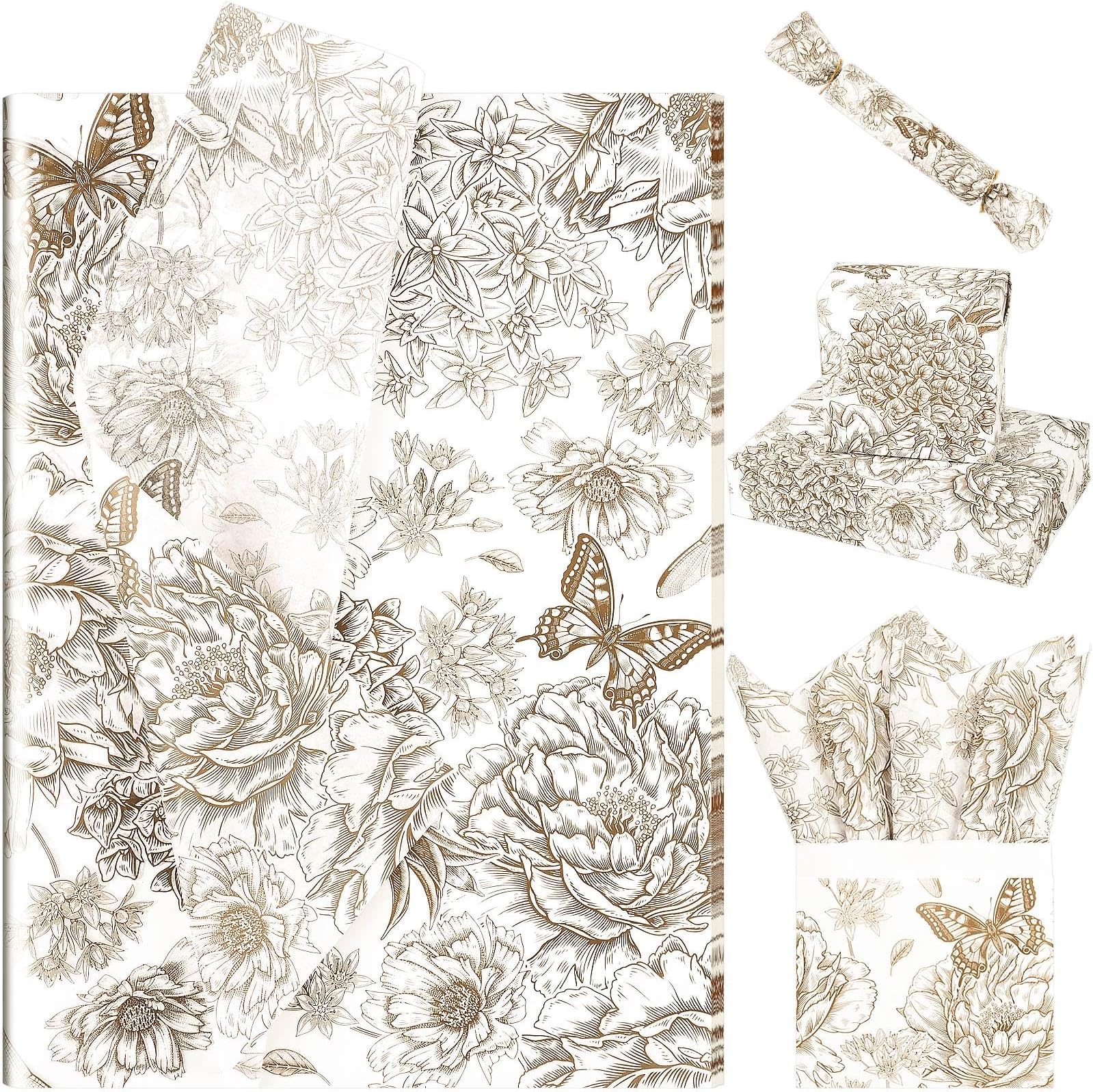 Amazon.com: Boutique Printed Tissue Paper for Gift Wrapping with ...
