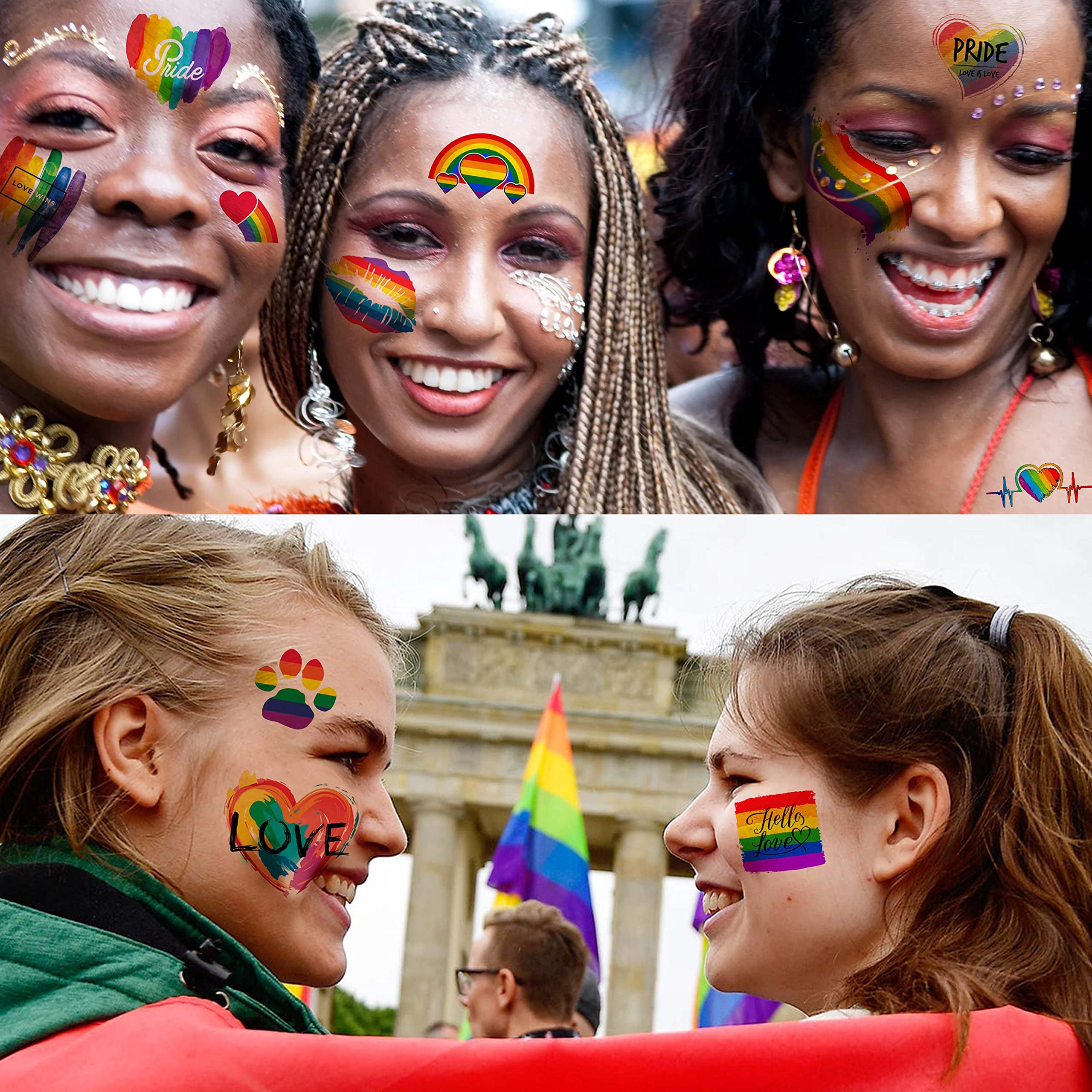 Snapklik.com : 60 PCS Gay Pride Tattoos For Women Adults, LGBT Pride ...
