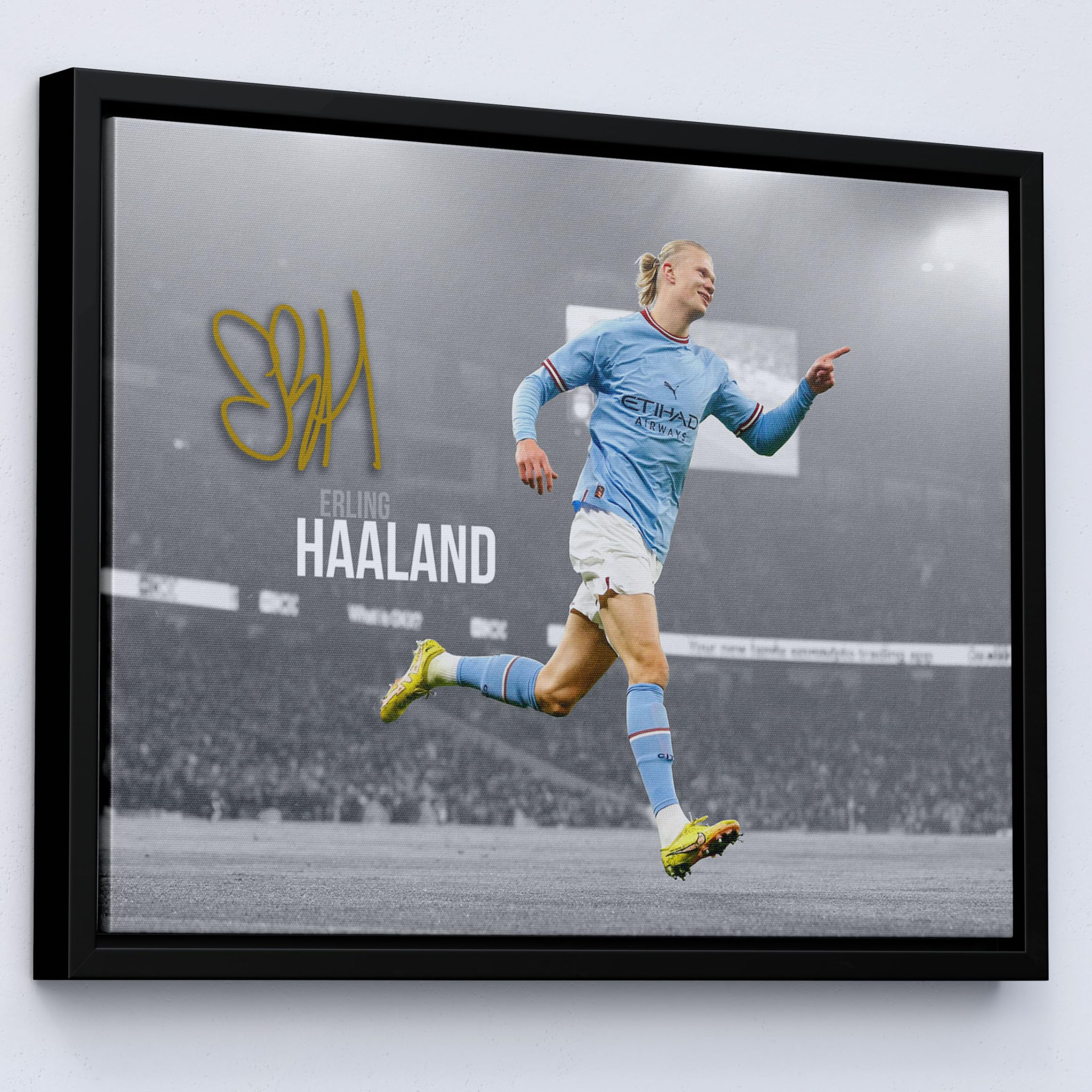 HWC Trading Erling Haaland Manchester City 16 x 12 inch Canvas Print ...
