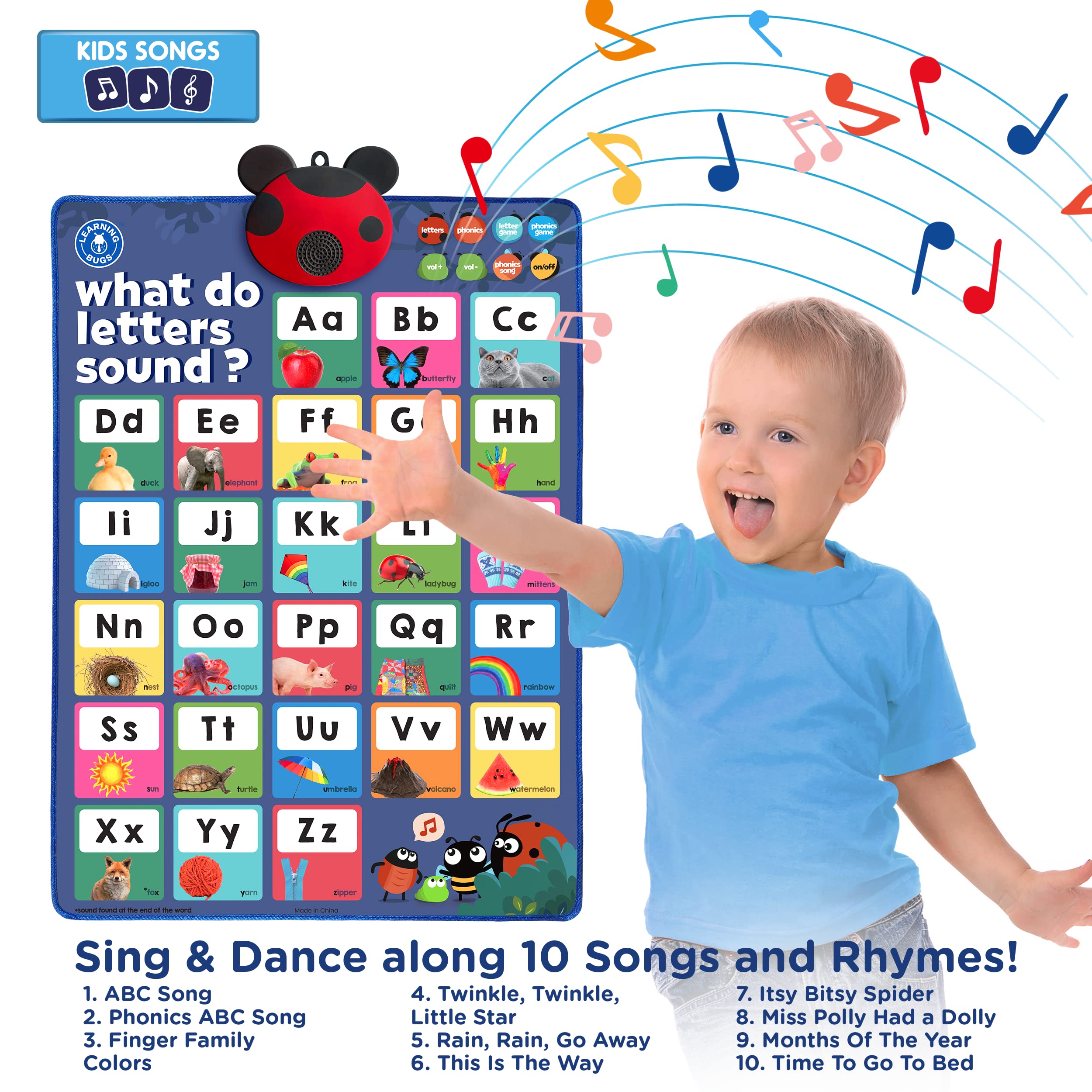 Buy LEARNING BUGS Press to Learn Phonics, Interactive Letters and ...