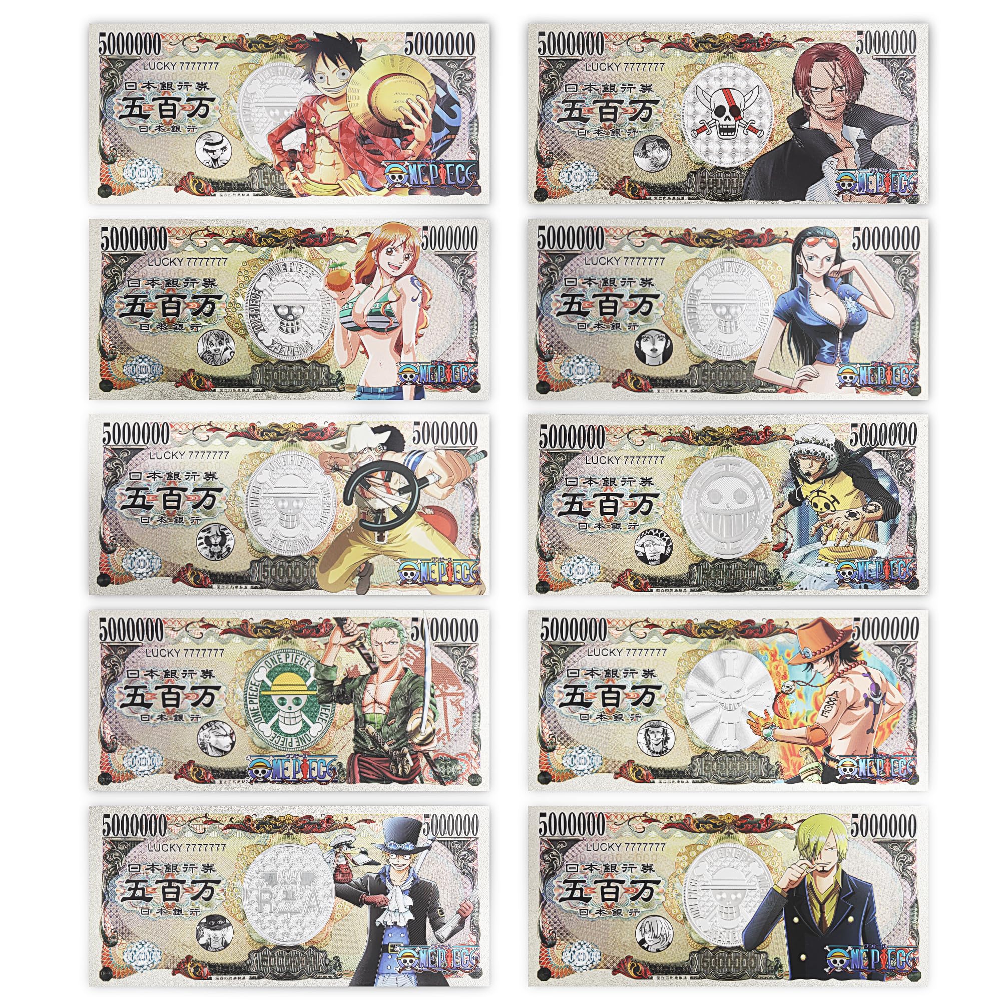 Amazon.com: 6UH8MB Silver Japanese Anime ONE Piece Edition Bookmarks ...