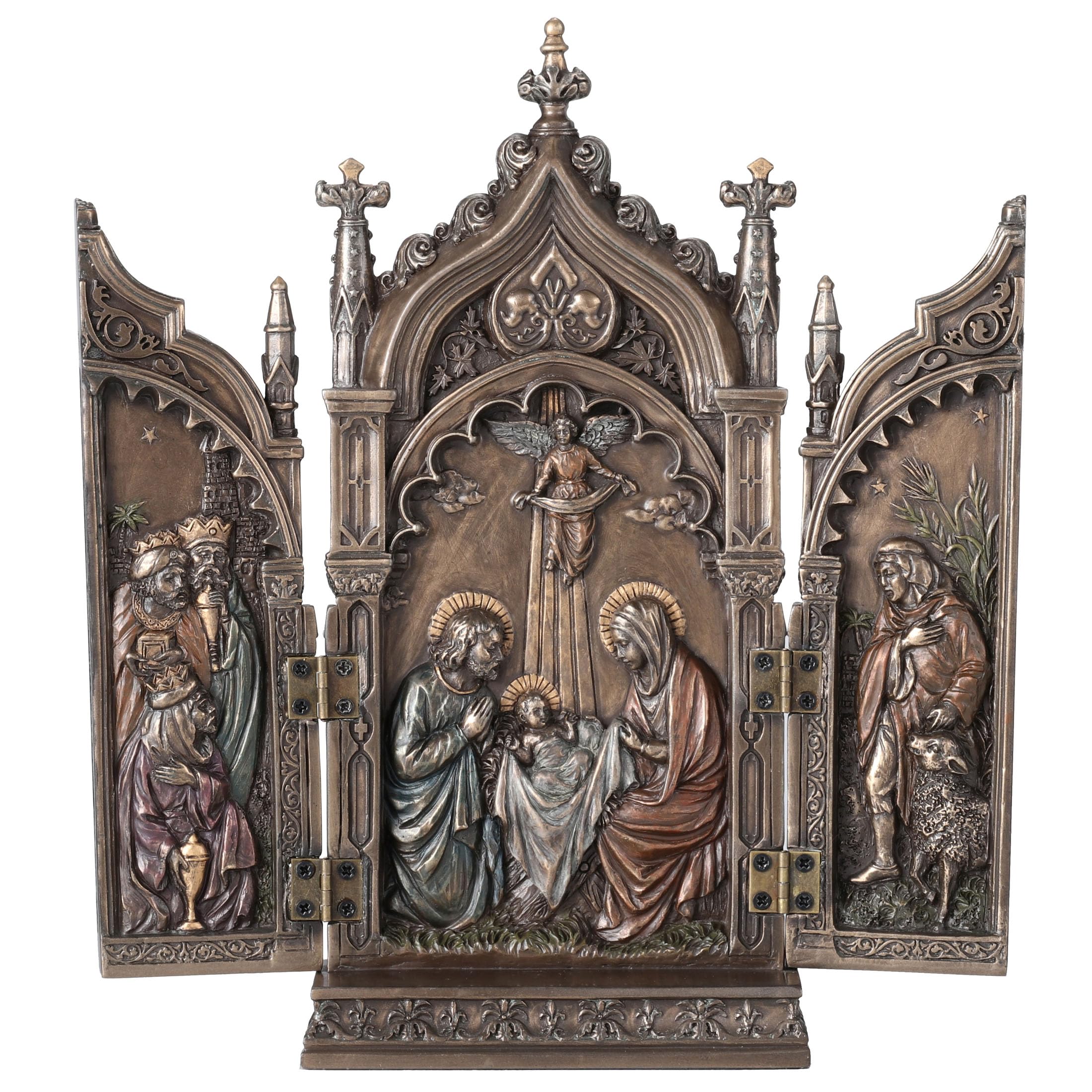 Amazon.com: Nativity In Cathedral Triptych Statue Sculpture : Home ...
