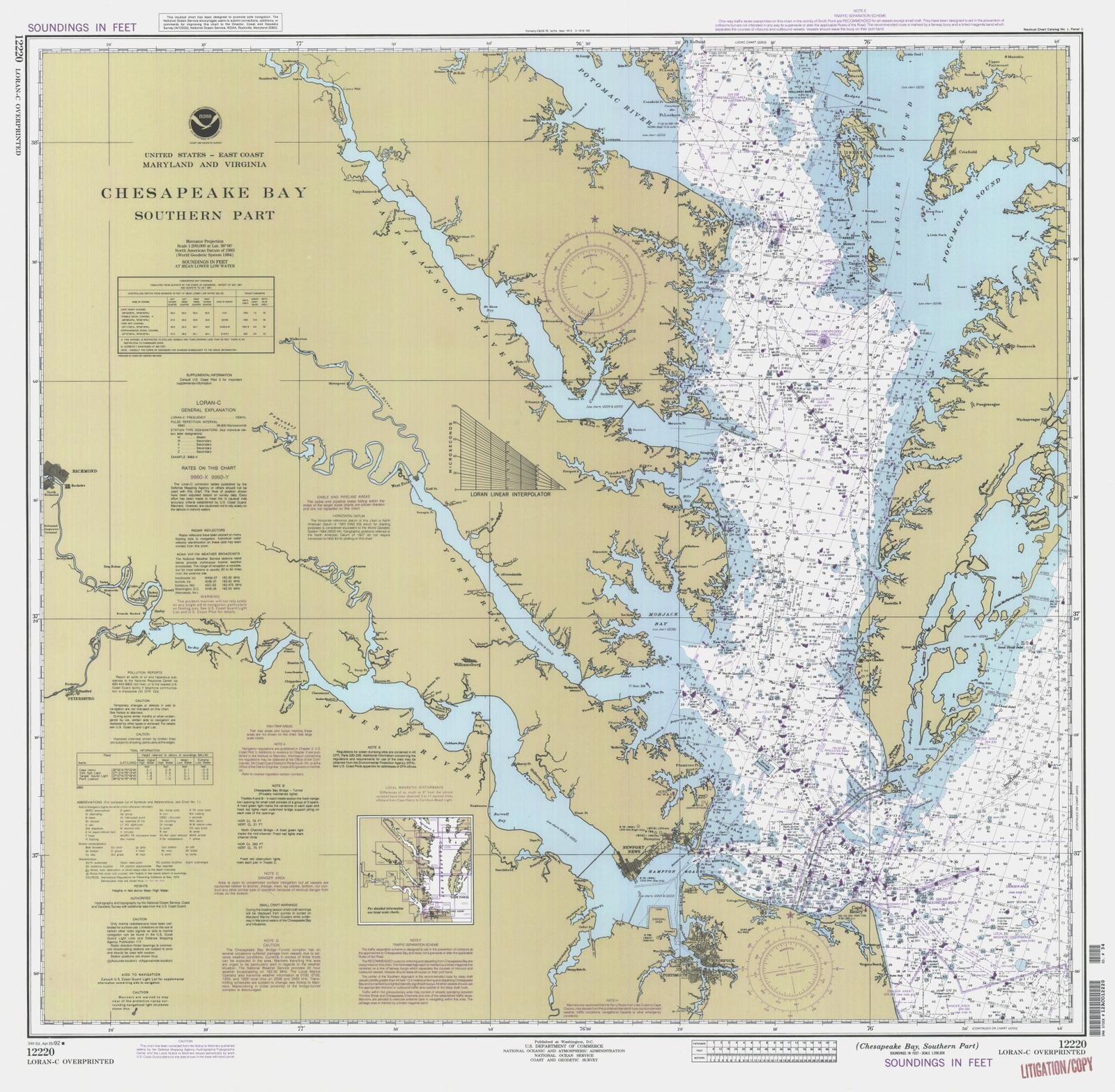 Chesapeake Bay Maps Wall