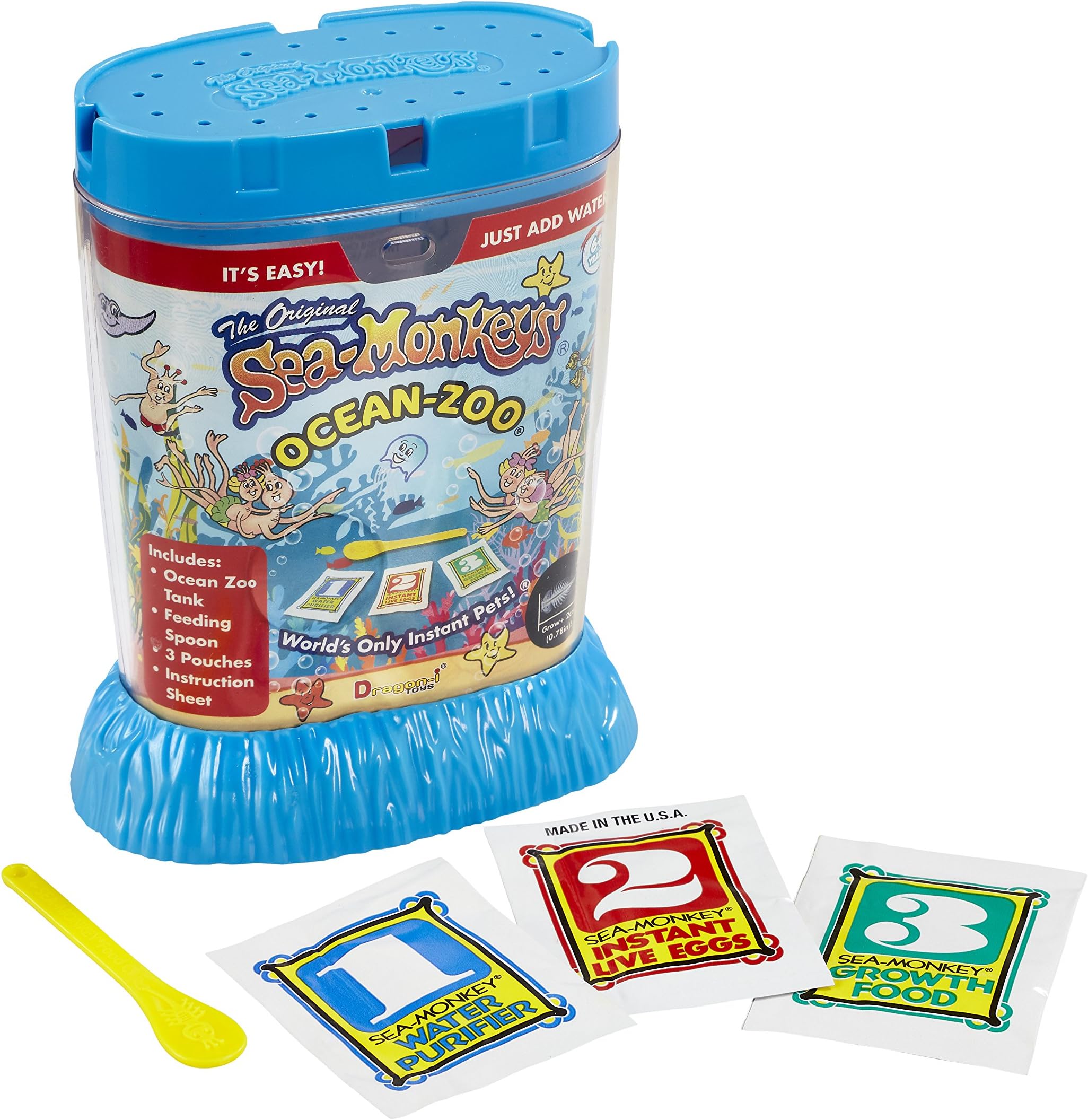 Amazon.com: BANDAI The Original Sea Monkeys - Ocean Zoo - Grow Your Own ...