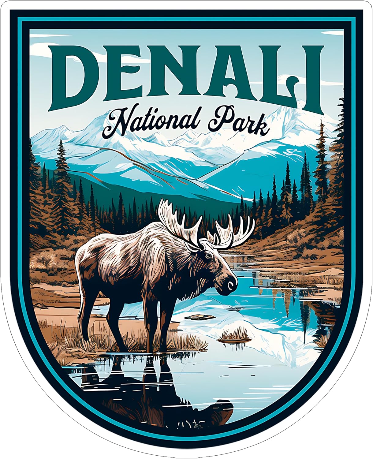 Amazon.com: Denali National Park Alaska Sticker 4 Inch Travel Souvenir ...