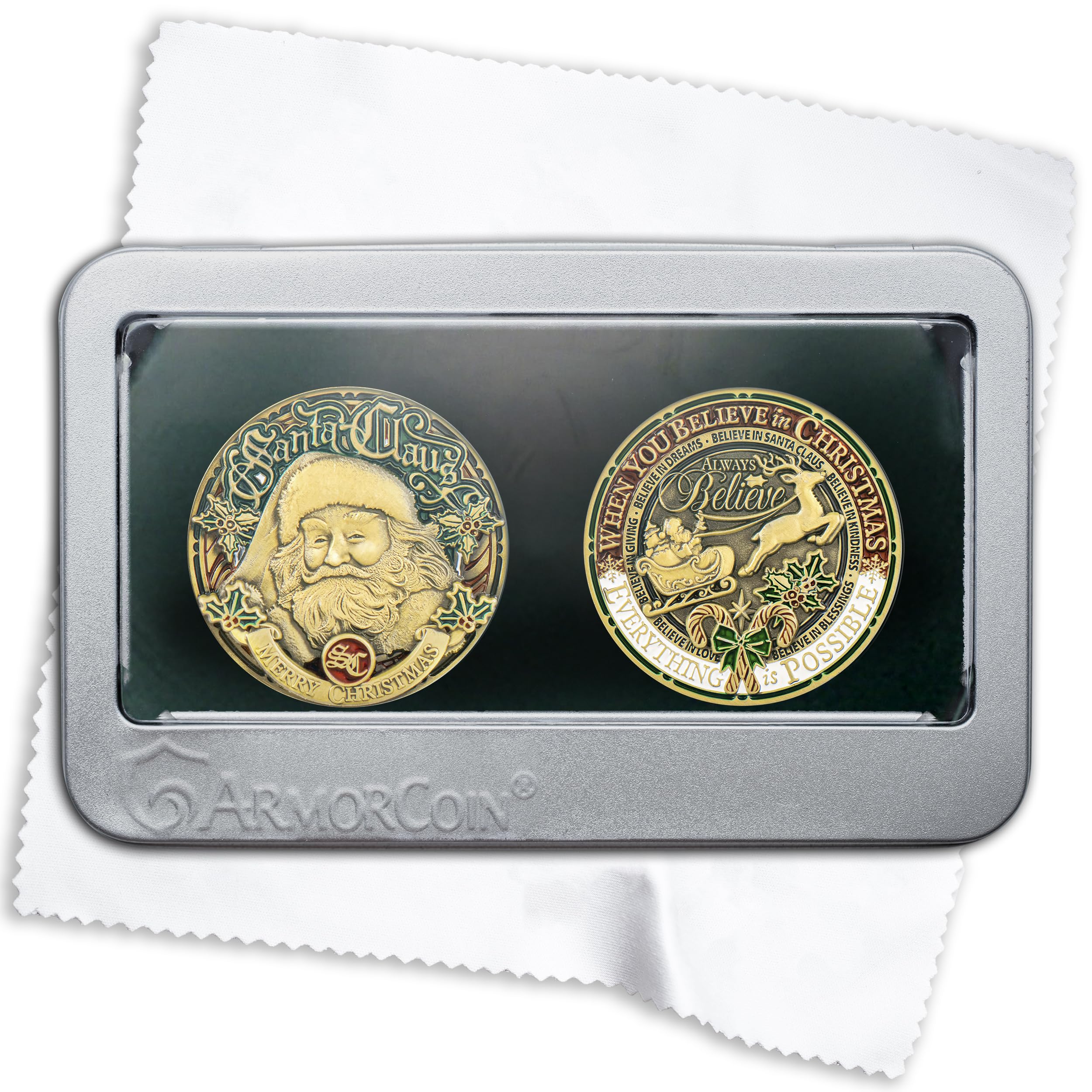 Amazon.com: Armor Coin & Emblem - Santa Claus Always Believe Challenge ...