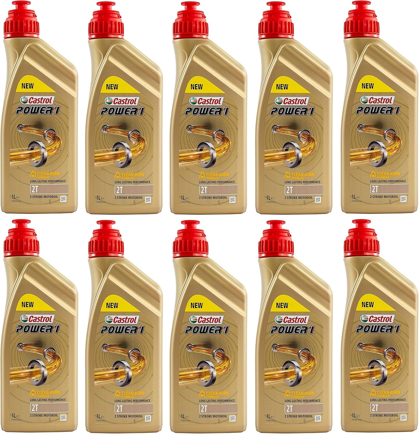 Power 1 2T Clean Burn 2-Stroke Motorcycle Oil, 10 Litres : Amazon.co.uk ...