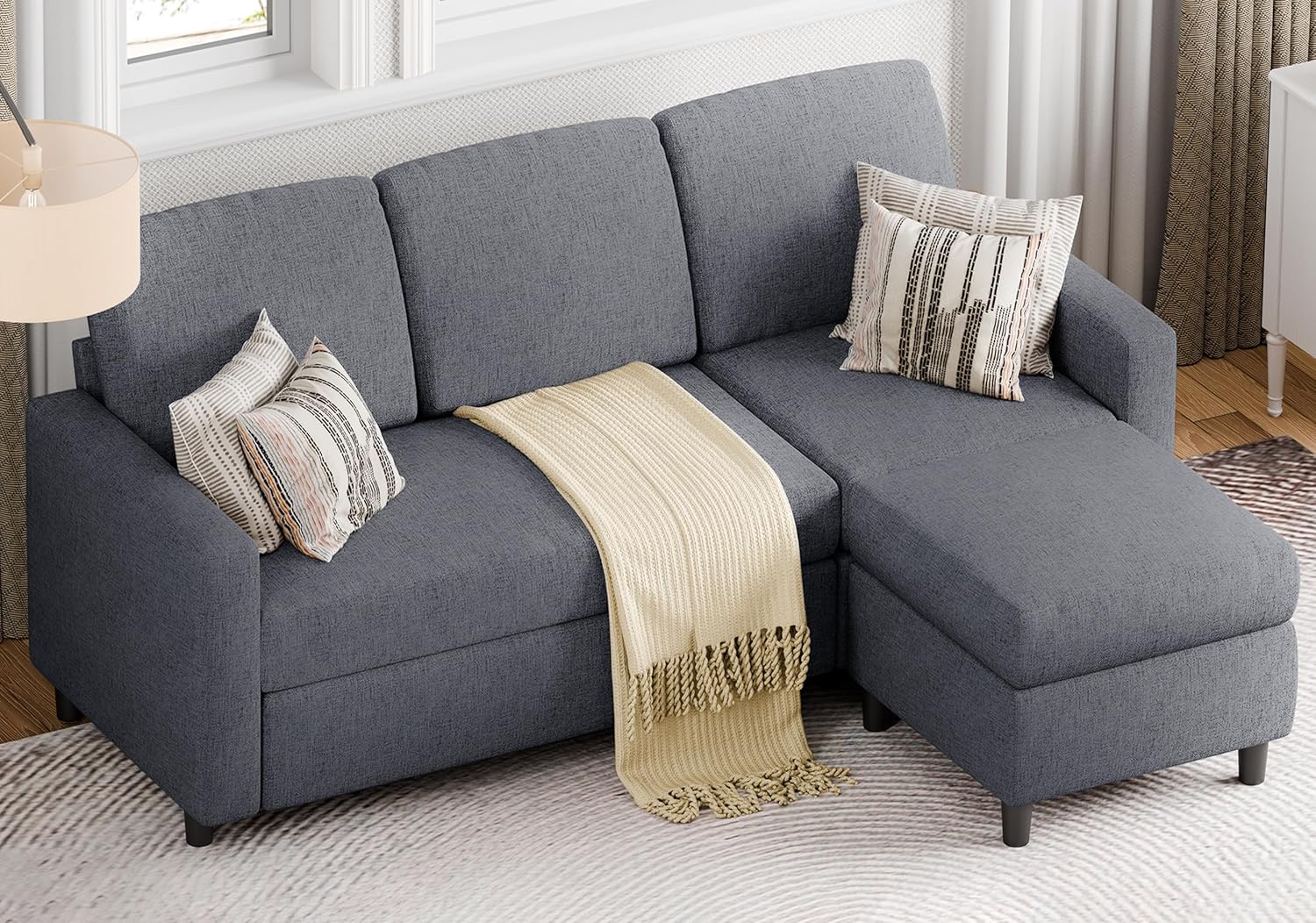 Amazon.com: SUNLEI L Shaped Small Couches for Living Room, Sectional ...