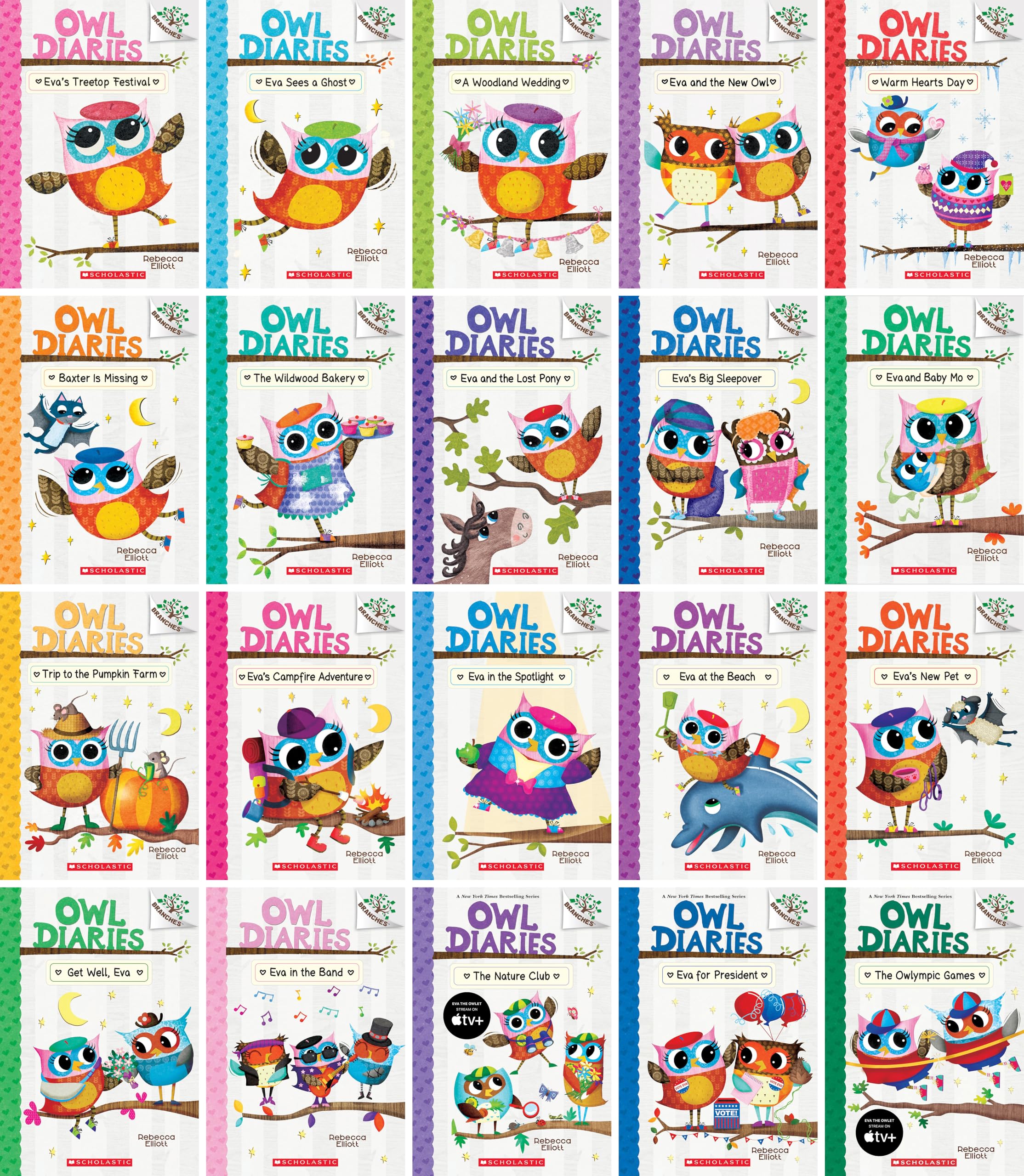 Owl Diaries Series Complete Set (Books 1-20): Rebecca Elliott, Rebecca ...