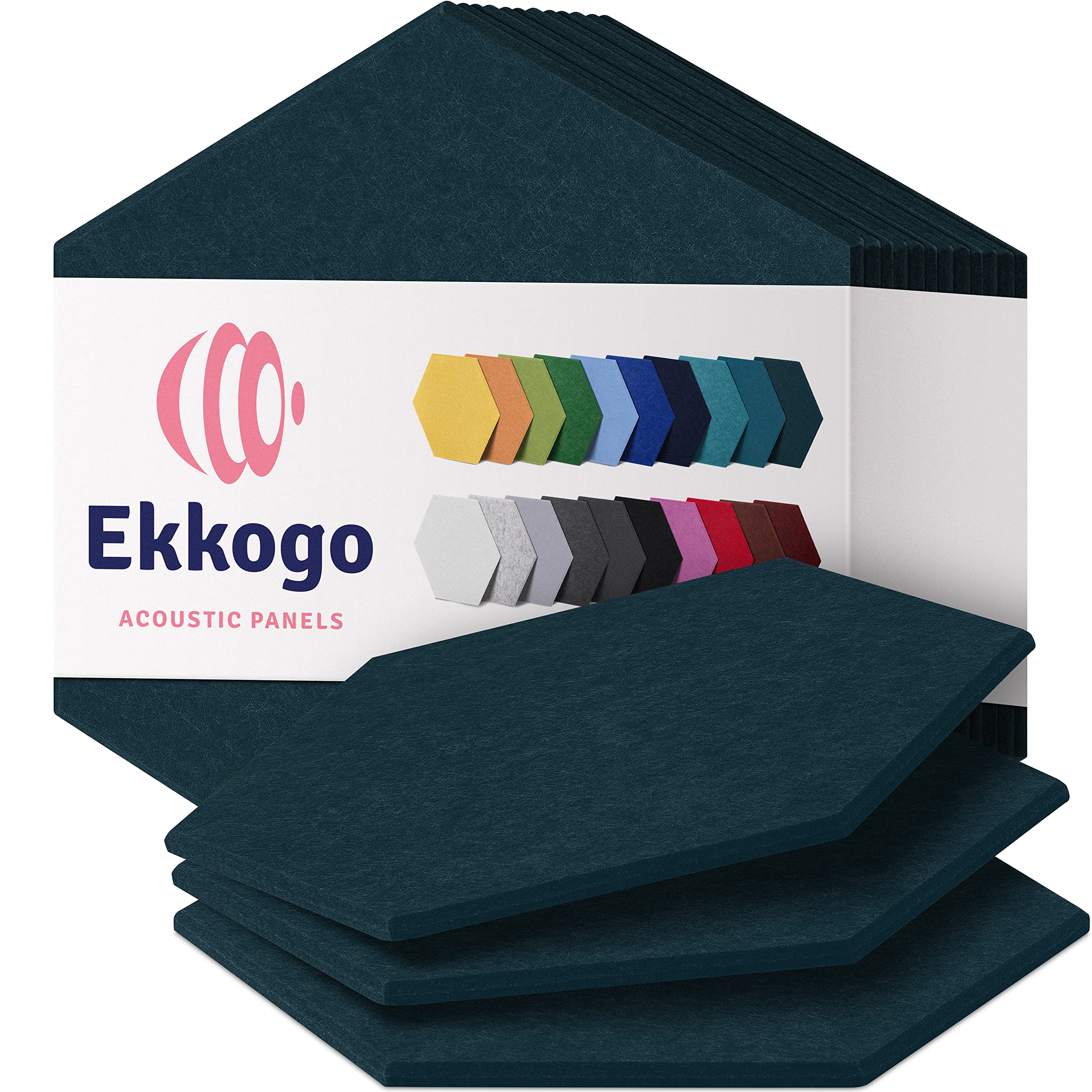 Snapklik.com : Ekkogo Acoustic Panels 12-Pack Soundproof Wall Panels ...