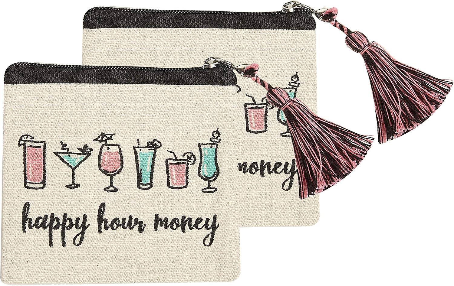 Amazon.com: Happy Hour Money 2-Pack Coin Pouch, Coin Purse, Money ...