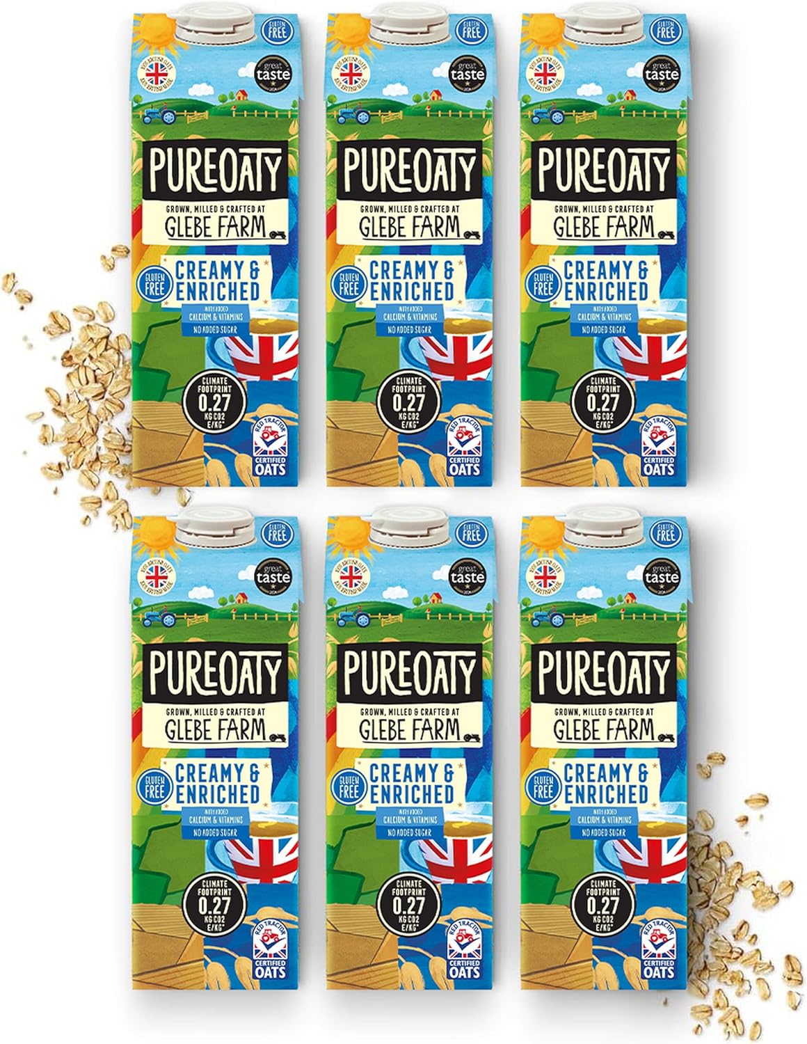 Glebe Farm PureOaty Creamy & Enriched Barista-Style Oat Milk - Gluten ...