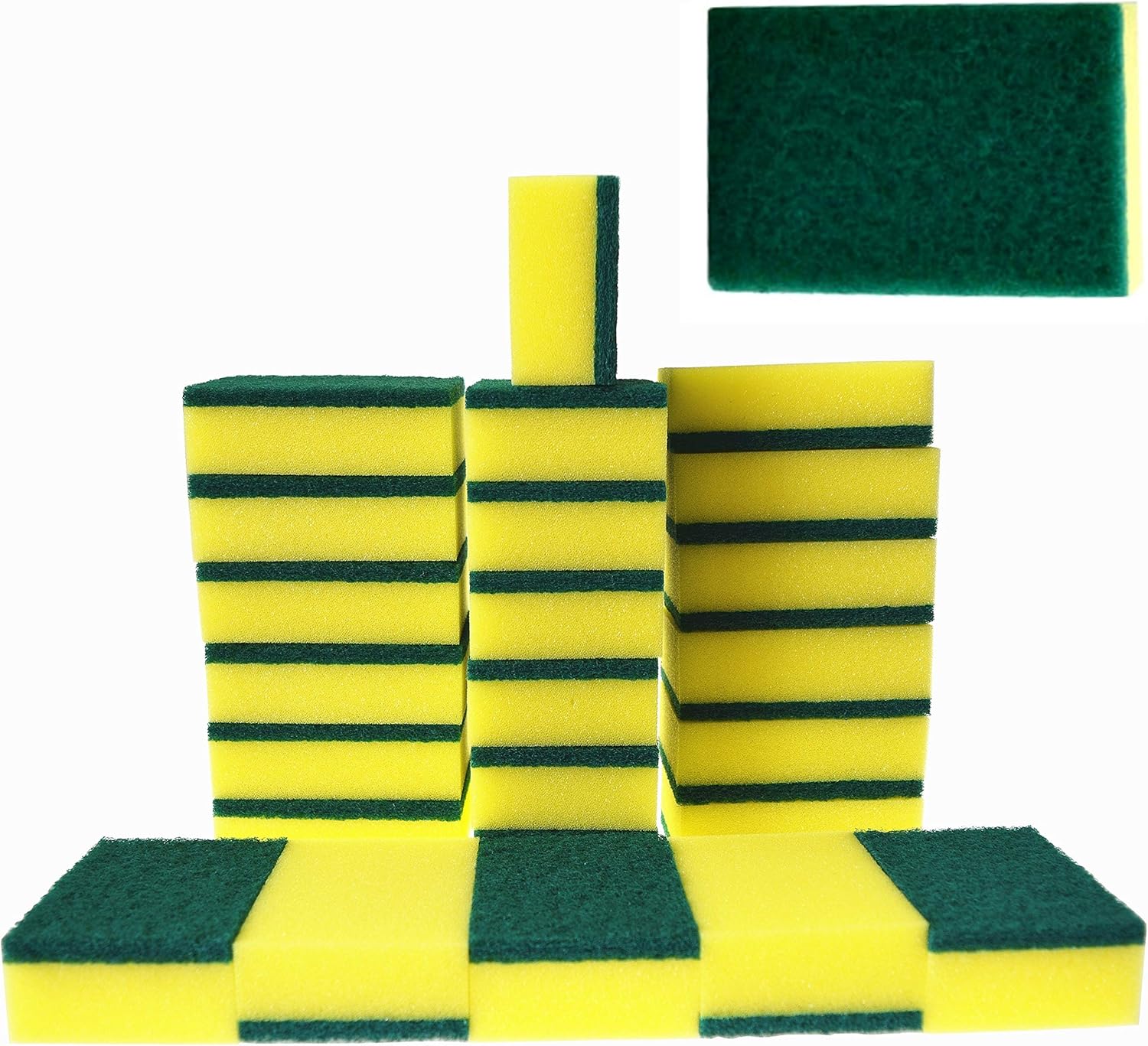 Amazon.com: Kitchen Dishwashing Sponges Dual-purpose Non-Scratch ...