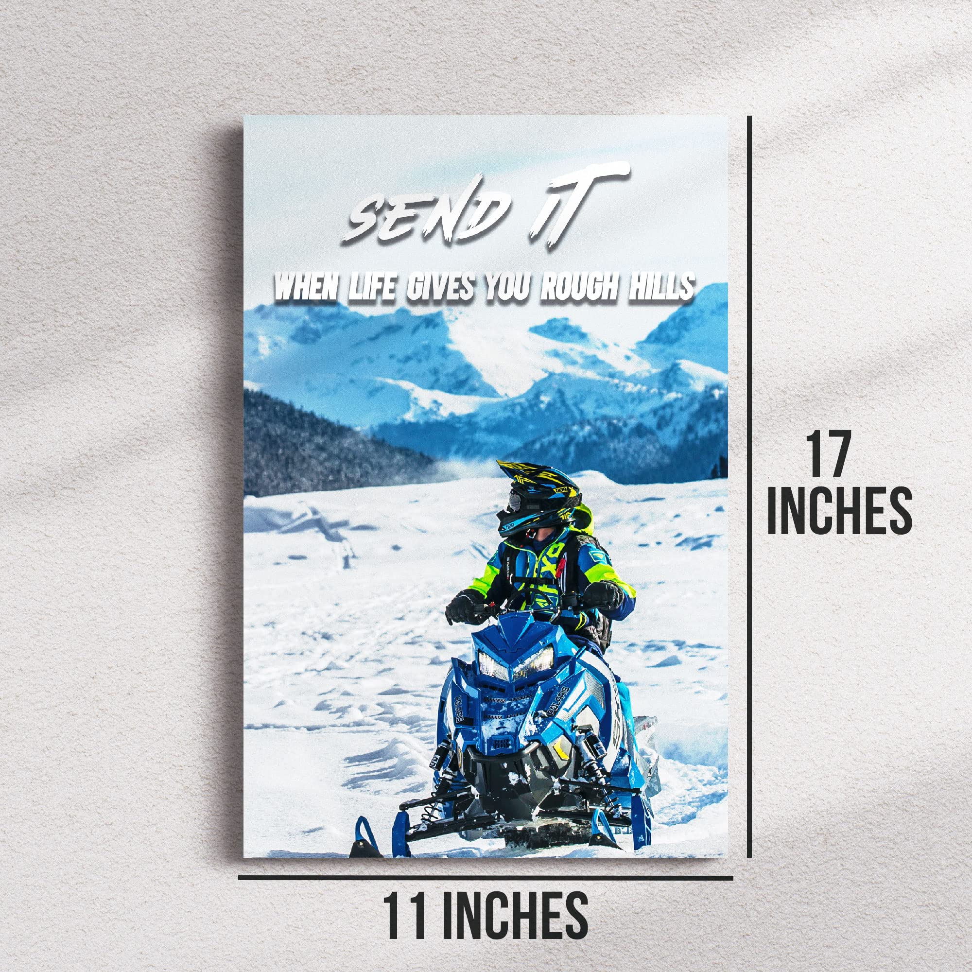 Snowmobile Posters Snowmobile Watercolor Print, Snowmobiler Winter