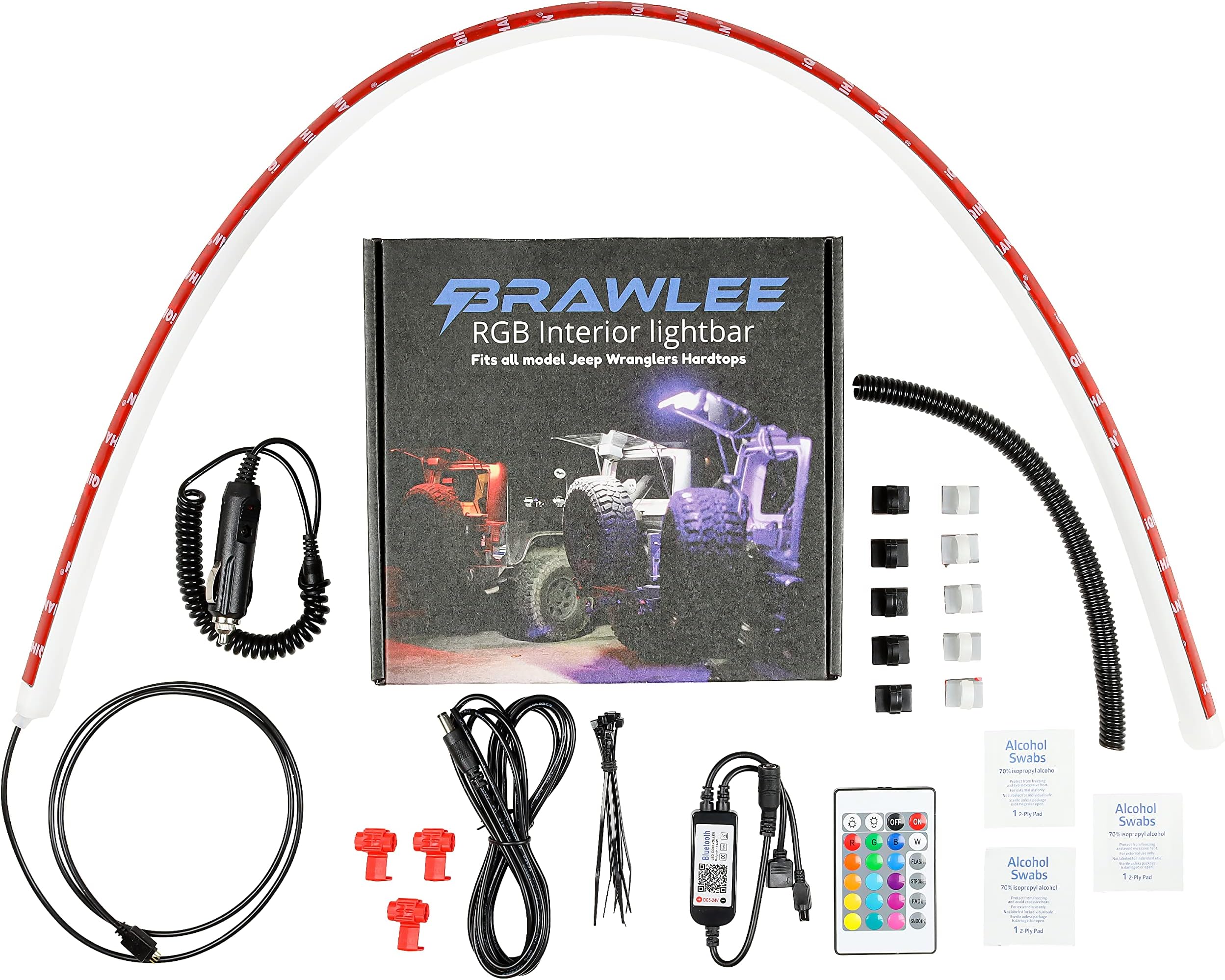 Amazon.com: BooYu RGBW Rear Glass Lift Gate Dome Led Light Bar RF ...