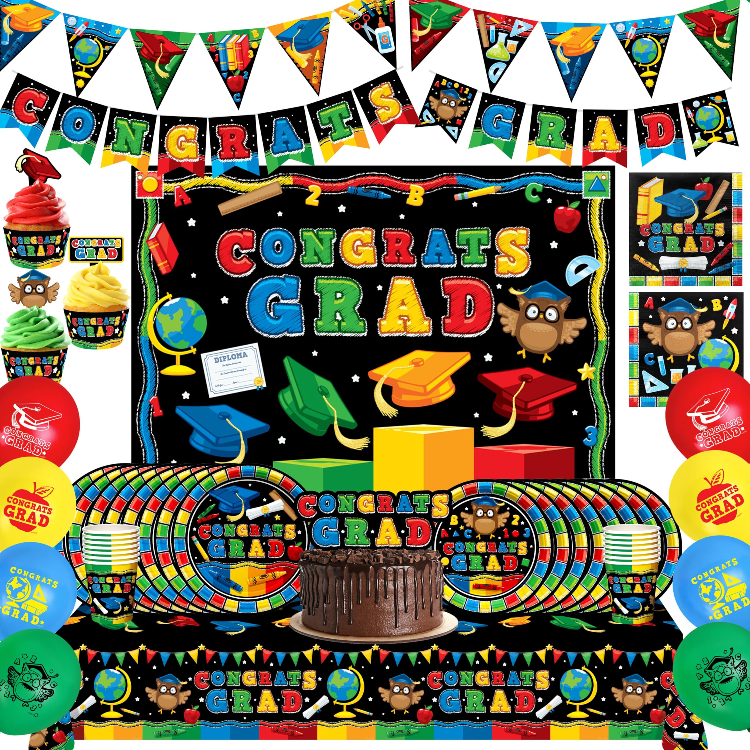 Amazon.com: Treasures Gifted Preschool Graduation Decorations - Serves ...