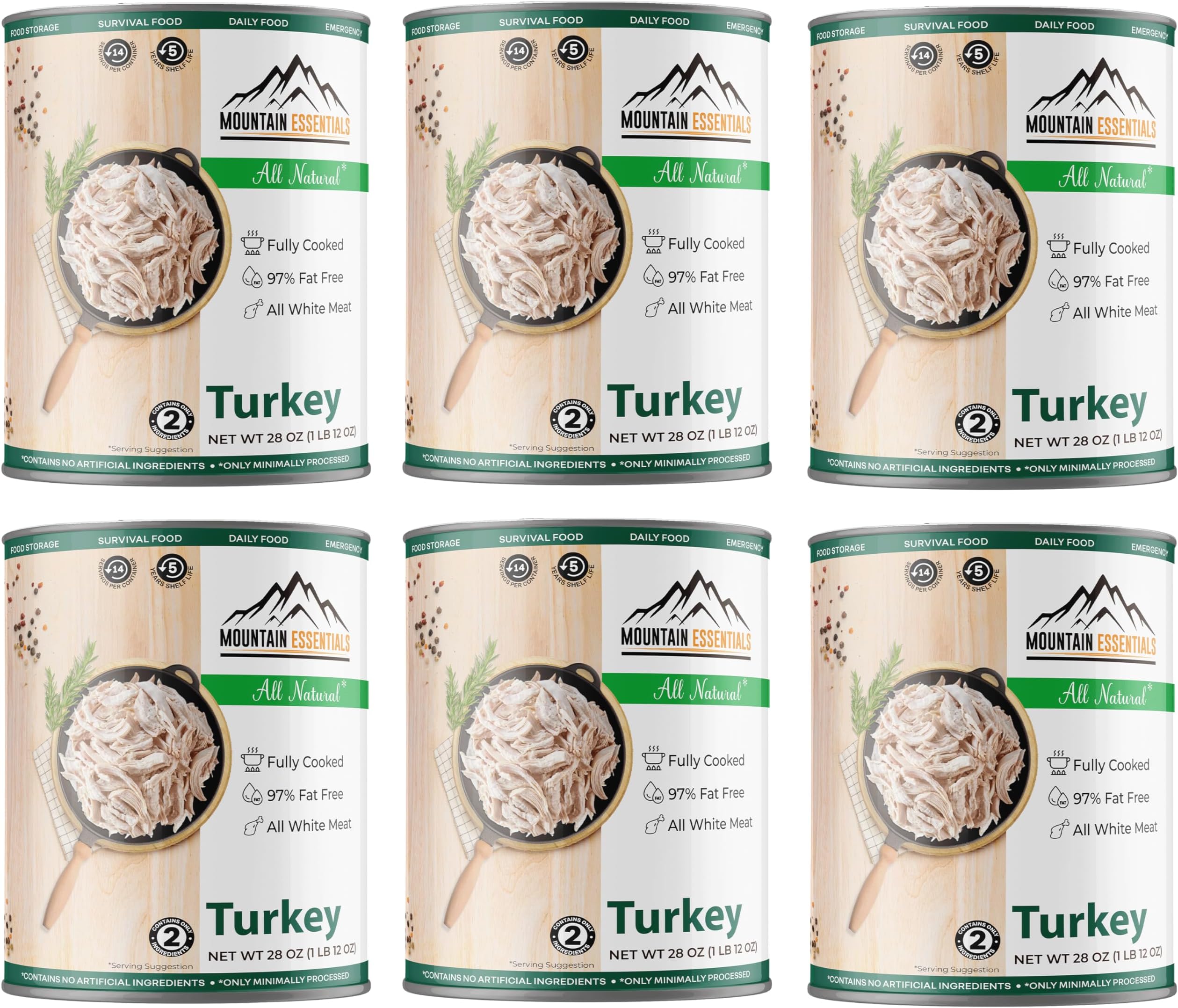 Amazon.com: MOUNTAIN ESSENTIALS All Natural Canned Turkey 28 Oz Fully ...