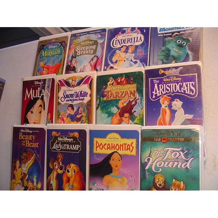 Buy 12 Pack VHS Tapes Walt Disney's: Cinderella, Little Mermaid ...