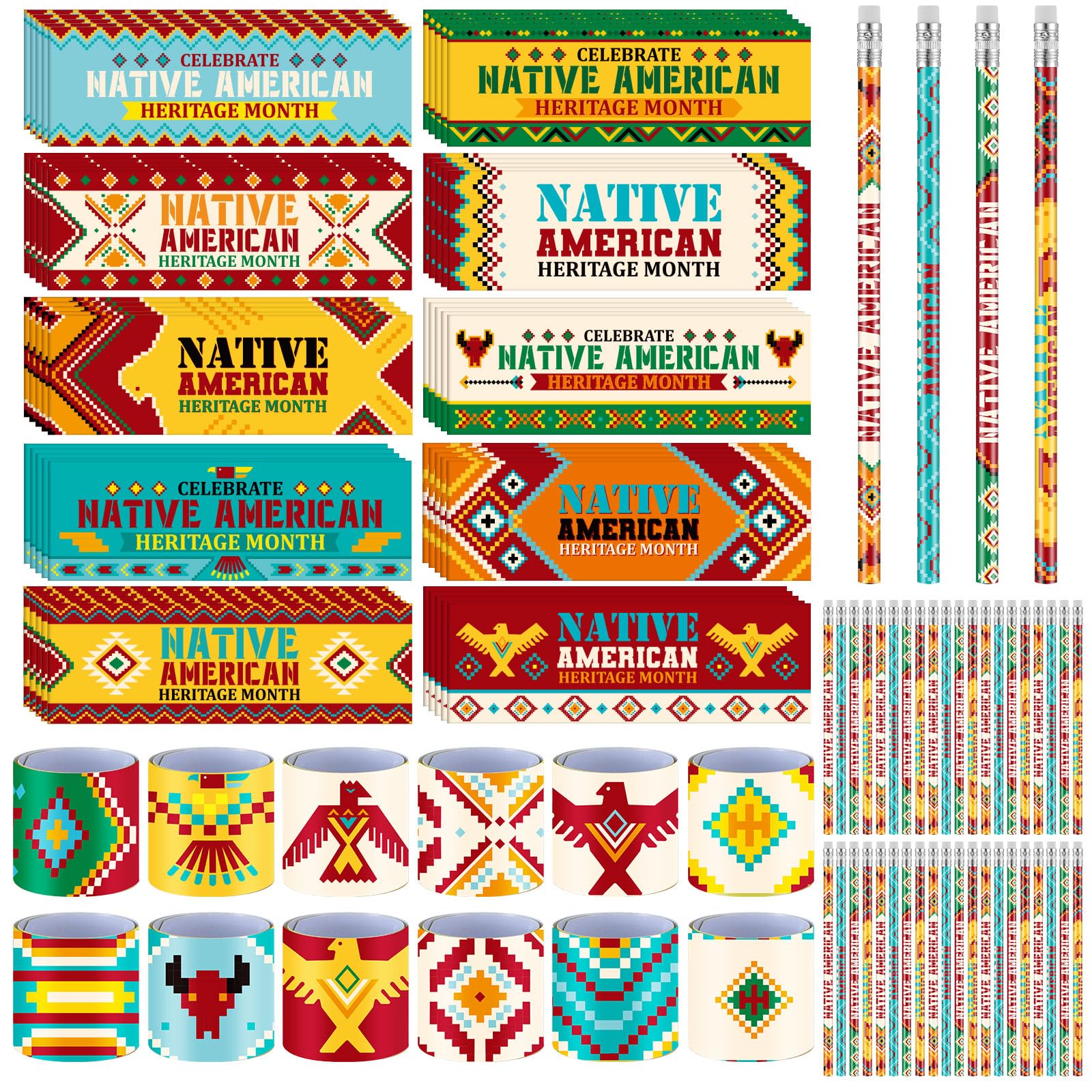 Amazon.com: Watersay 196 Pcs Native American Heritage Set Include 100 ...