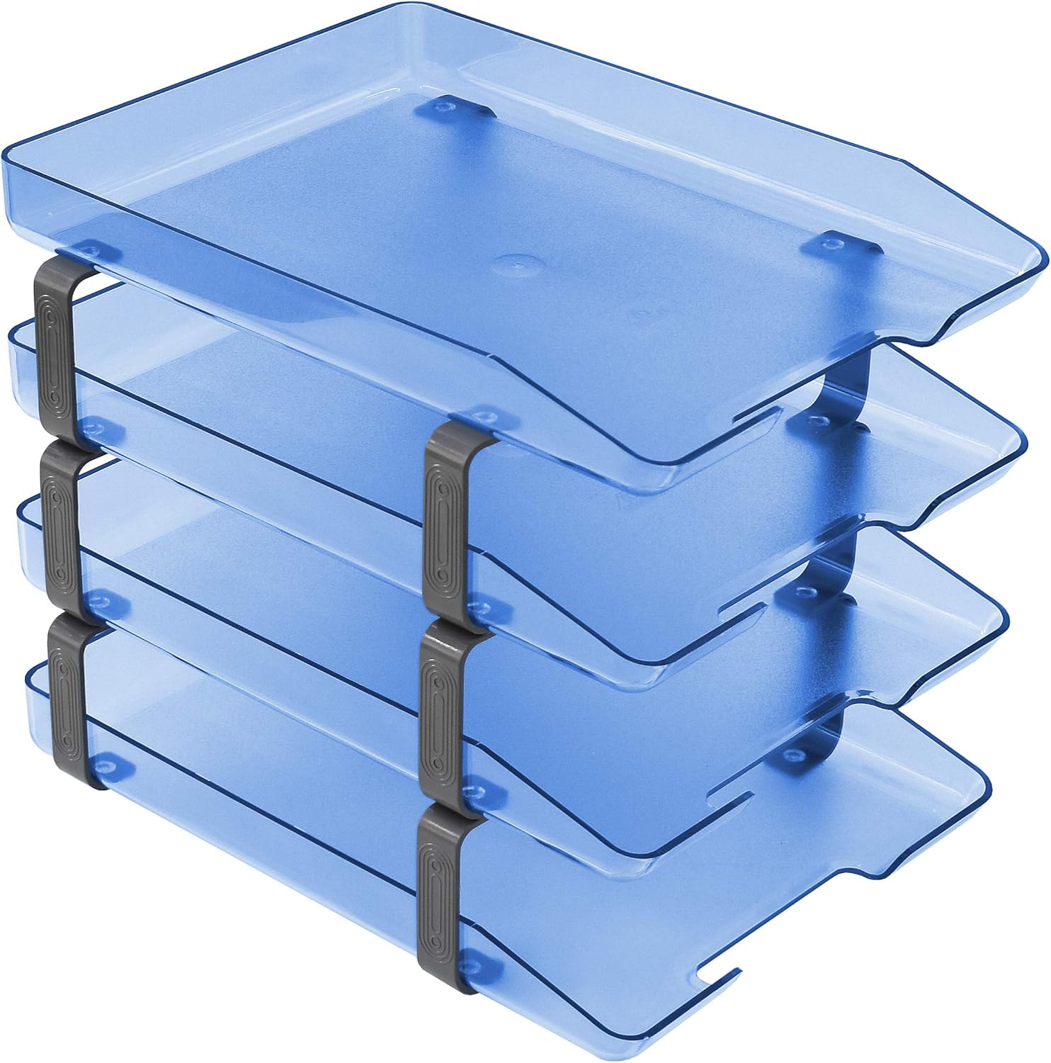 Amazon.com: Acrimet Traditional Letter Tray 4 Tier Front Load Plastic ...