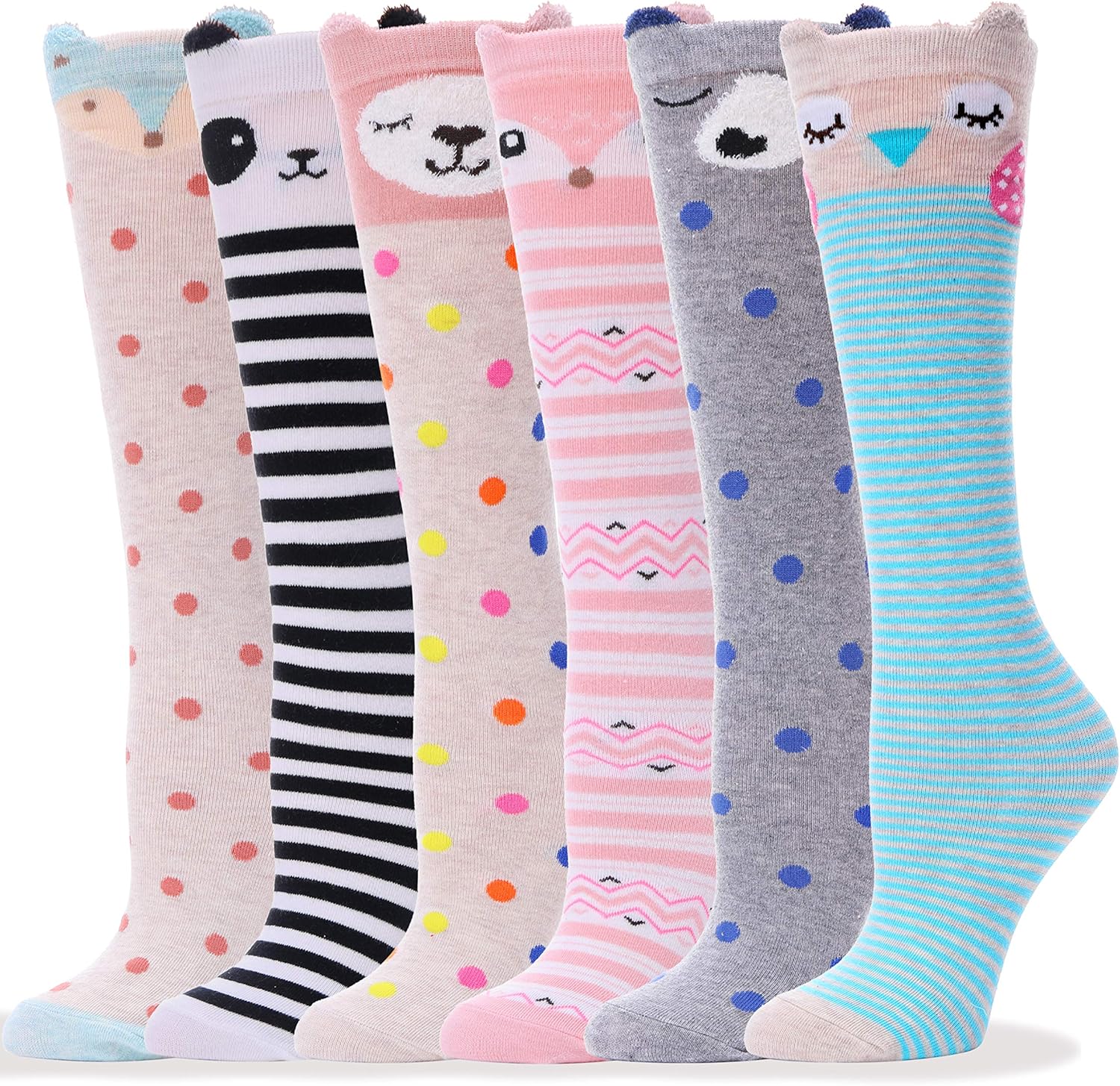 Girls Knee High Socks for Kids Cute Funny Crazy Boot Fun Long Tall ...