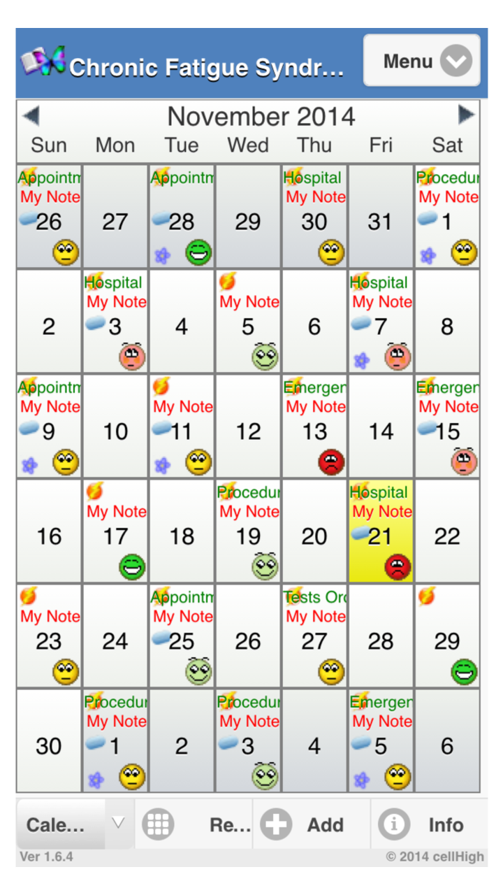 Chronic Fatigue Syndrome Diary - App on Amazon Appstore