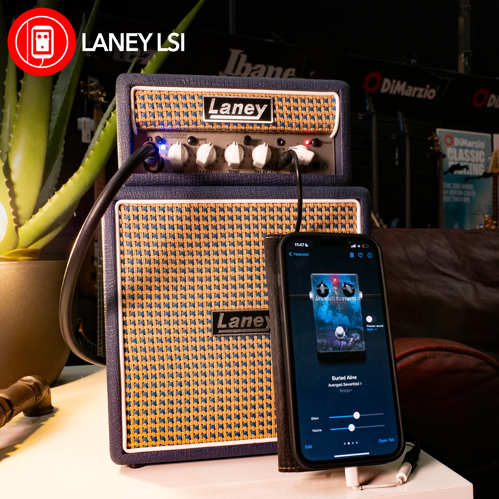Snapklik.com : Laney MINISTACK-B-Lion Bluetooth Battery Powered Guitar Amp