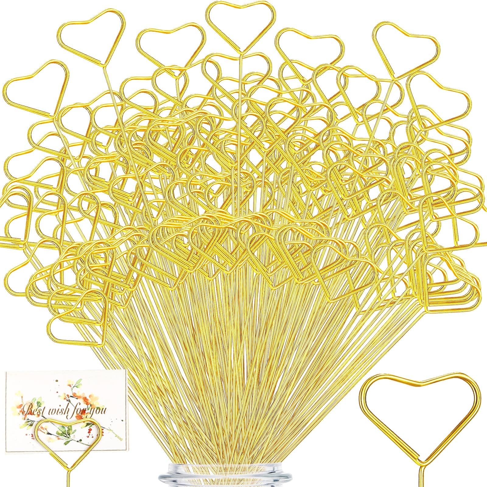 Amazon.com: CCINEE 100pcs Plastic Floral Pick Card Holders Clear Heart ...