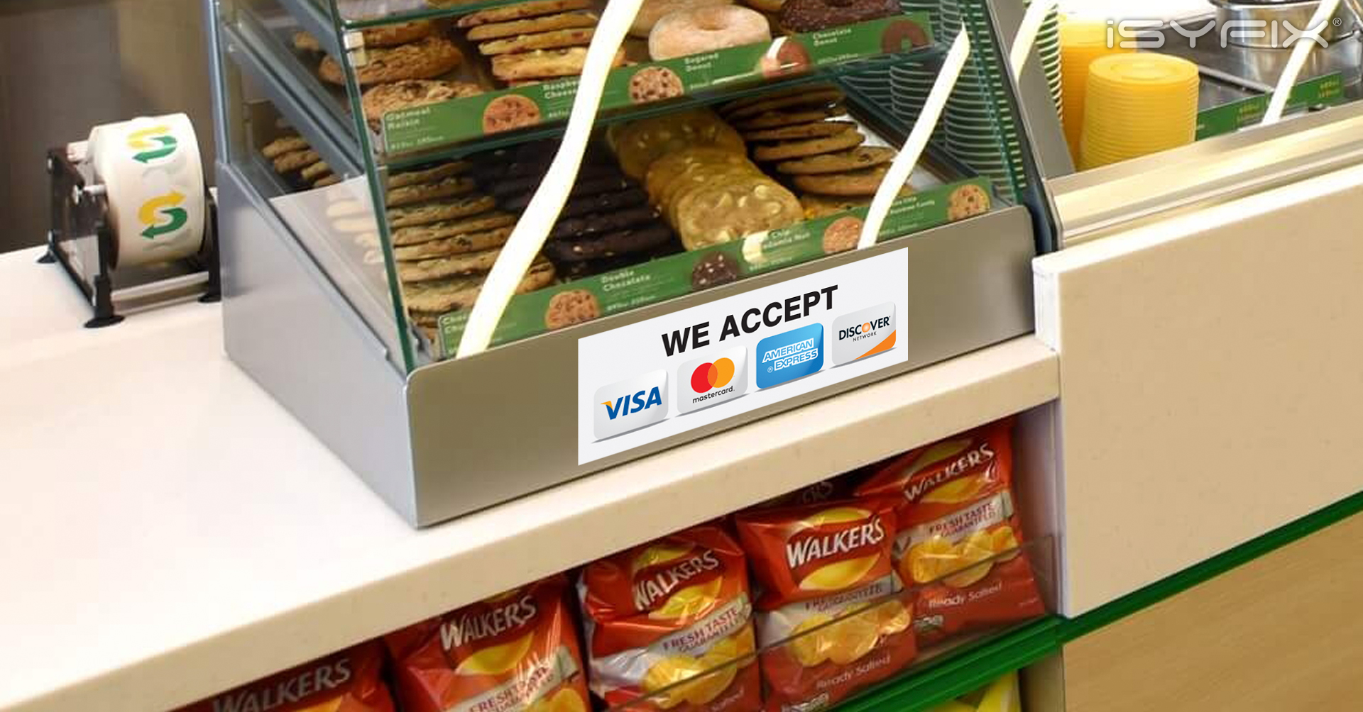 Snapklik.com : iSYFIX Credit Card Sticker Signs Stickers - 4 Pack 3-x 8 ...