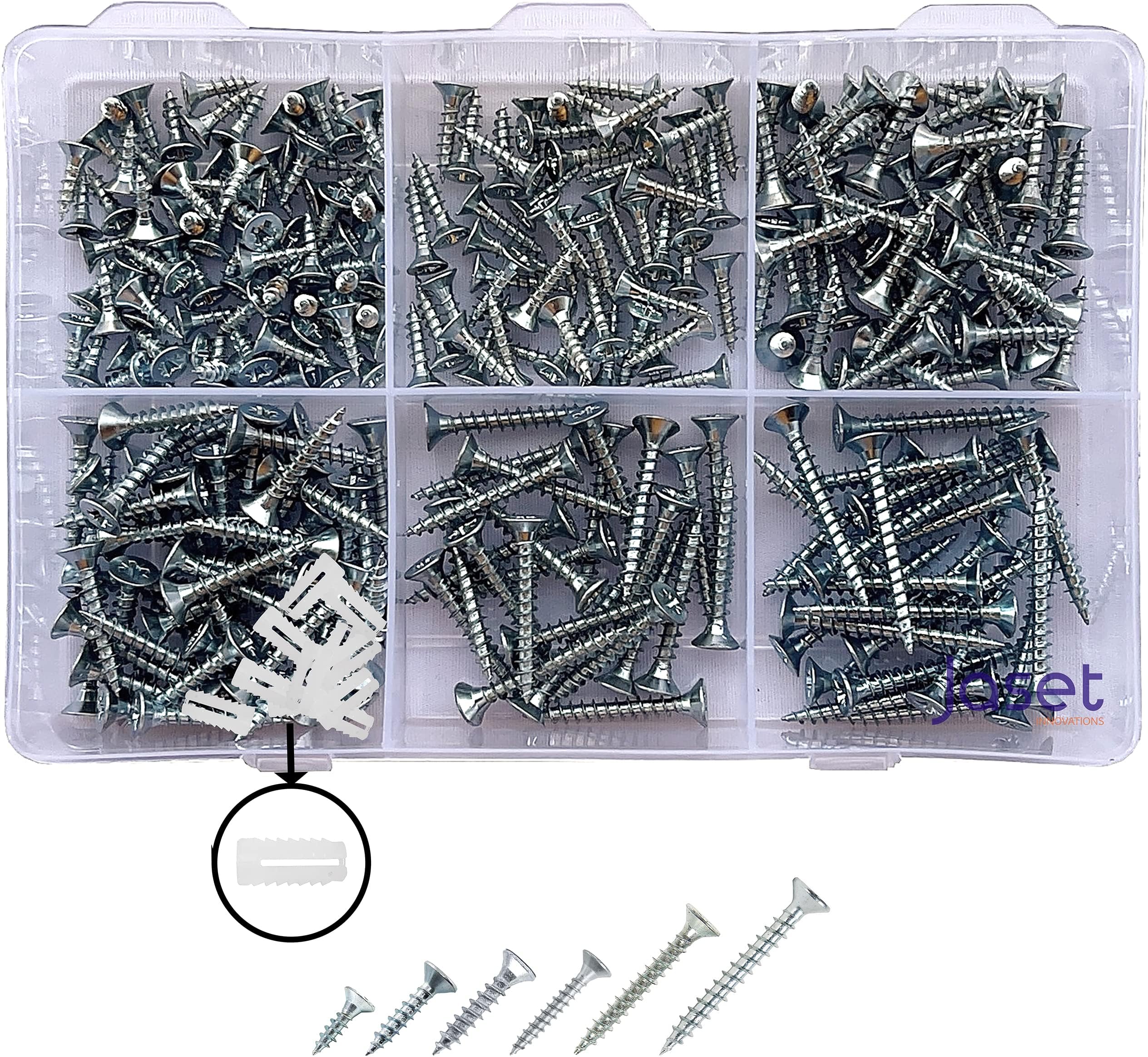 Jaset Innovations Chipboard Screw with SAW Thread and Nylon Wood Dowel ...