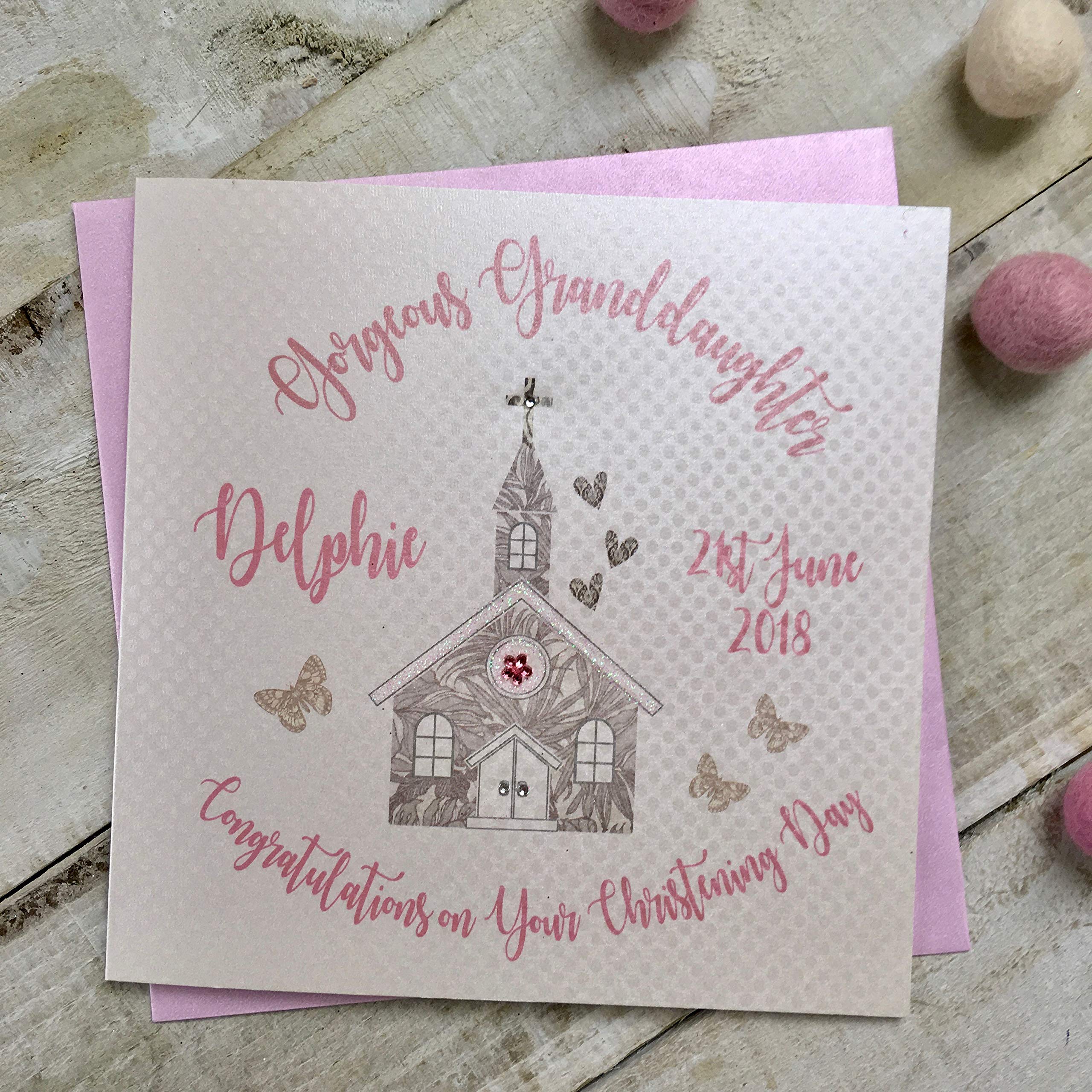 Customised Christening Cards Personalised Christening Card For Boy