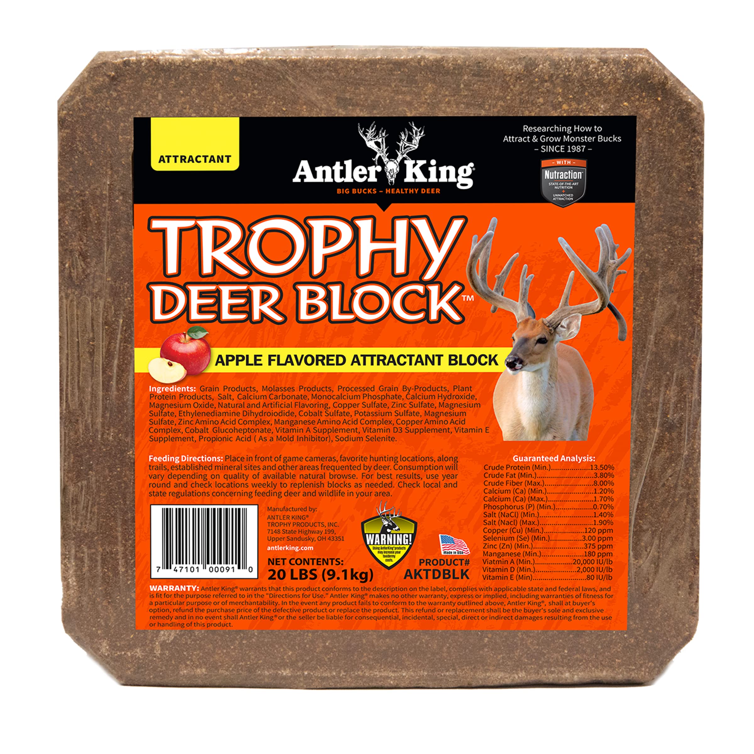 Amazon.com: Trophy Deer Block, 20 lb Apple Flavored Year Round Deer ...