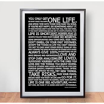 LIFE MANIFESTO POSTER - The World Famous Original Motivational Quote ...