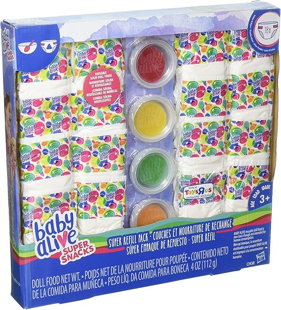 Amazon.com: Baby Alive Super Snacks Super Refill Pack, Blue : Toys & Games