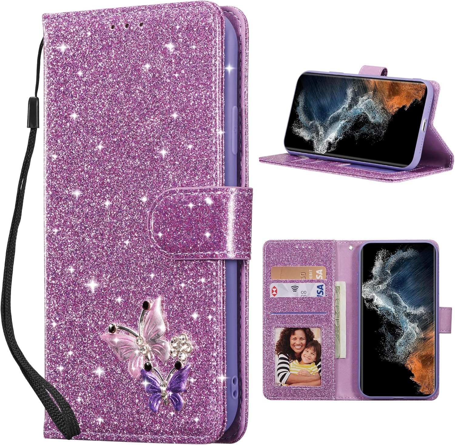 Amazon.com: UEEBAI Wallet Case for Samsung Galaxy S21 Ultra 5G, Premium ...