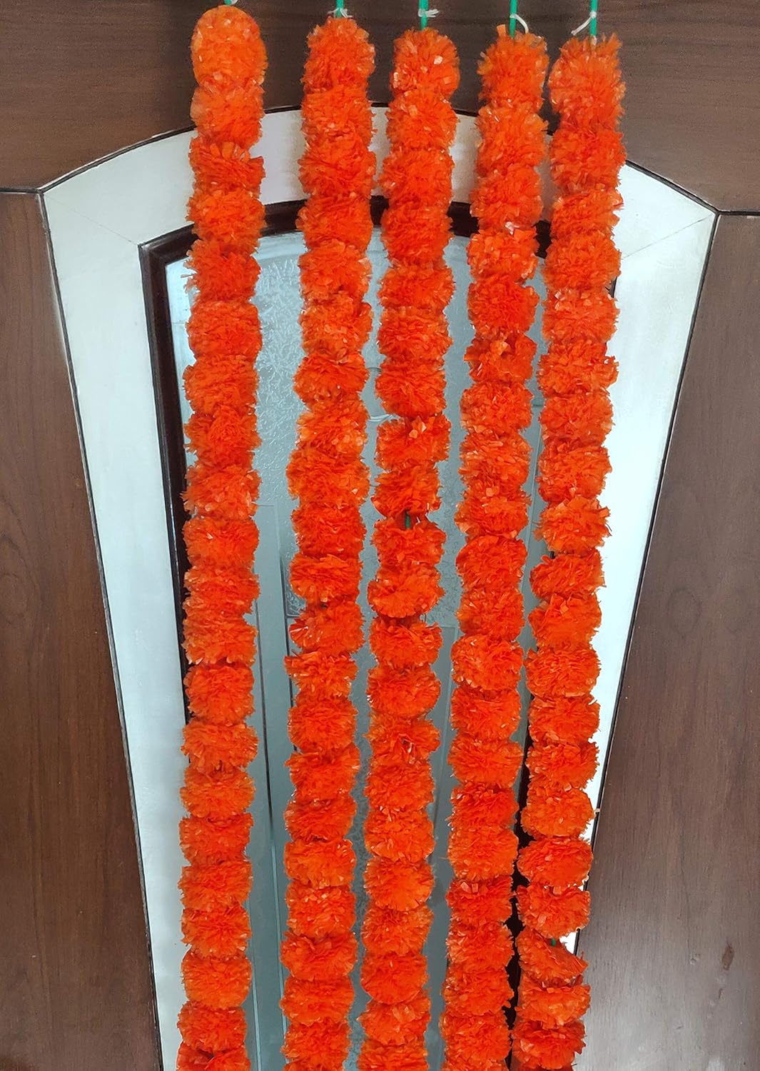 Buy CraftVatika Marigold Fluffy Garlands Genda Phool Mala for Diwali ...