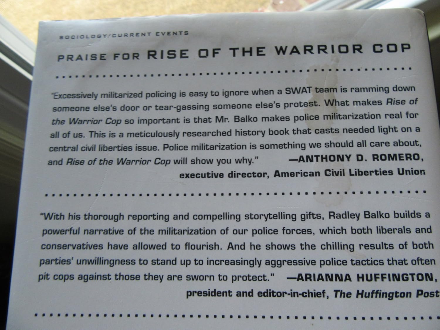 Rise of the Warrior Cop: The Militarization of America's Police Forces ...