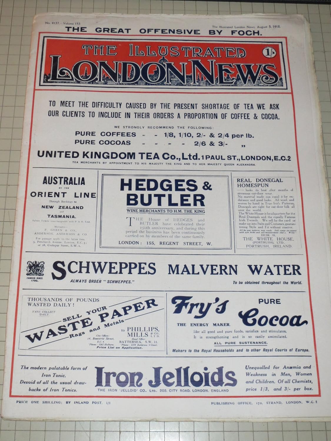 Amazon.com: Illustrated London News (1918) World War I - The Great ...