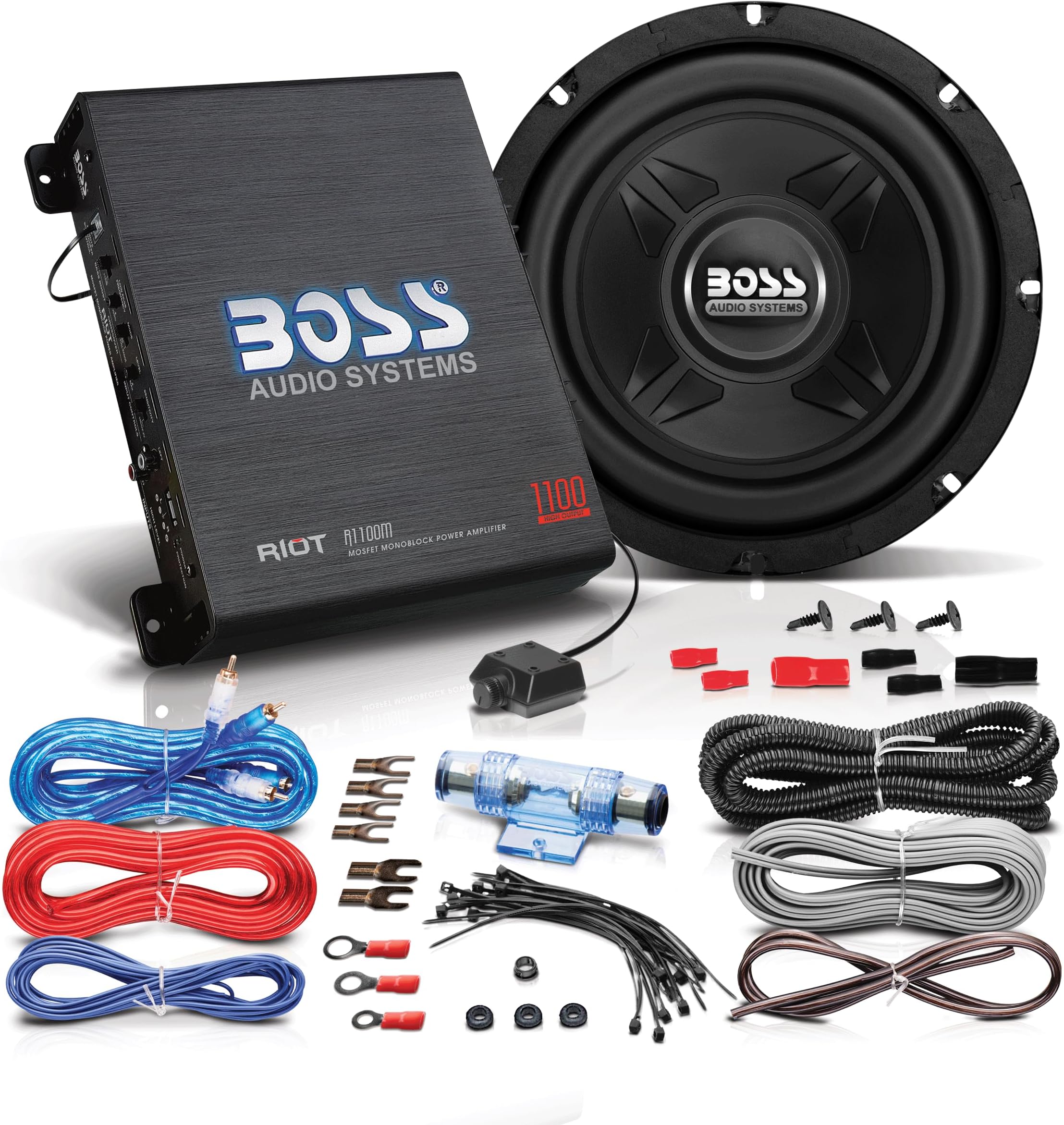 Amazon.com: BOSS Audio Systems Paquete de subwoofer y amplificador ...
