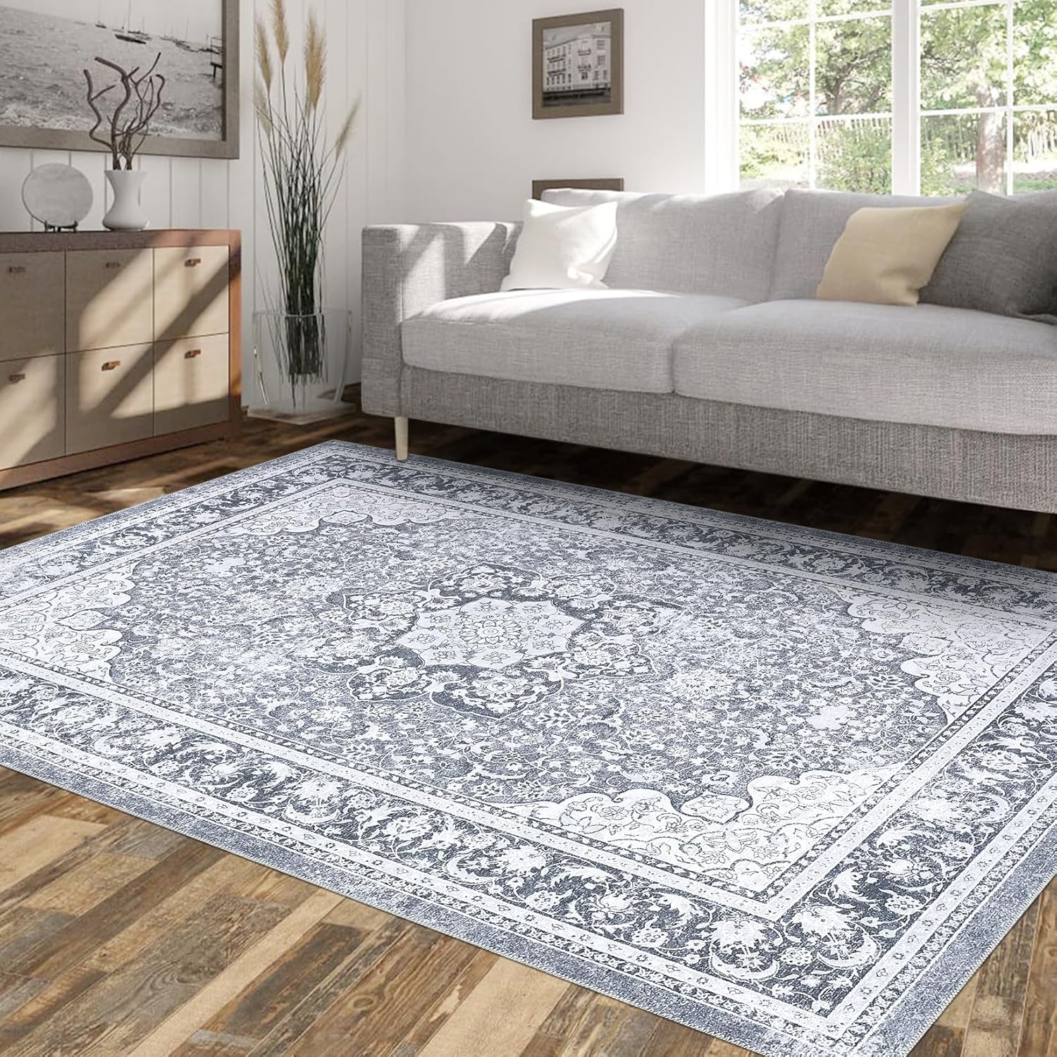 Amazon.com: Zacoo Washable Rugs for Living Room 5x7 Rug Boho Rug Non ...