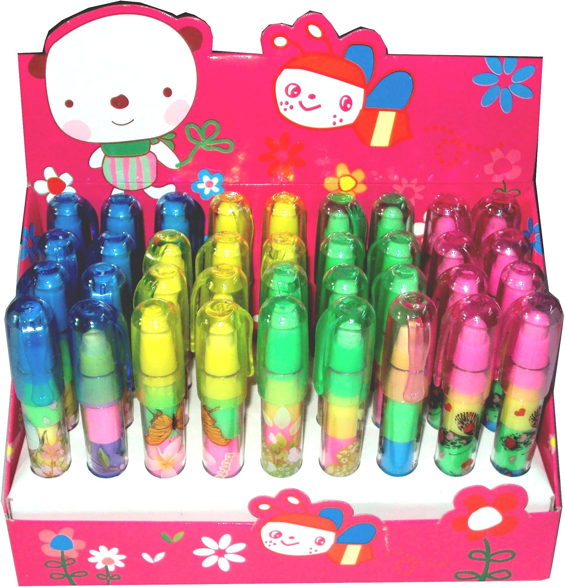 Parteet Stacking Pen Type Erasers For Kids - Pack Of 36 : Amazon.in ...