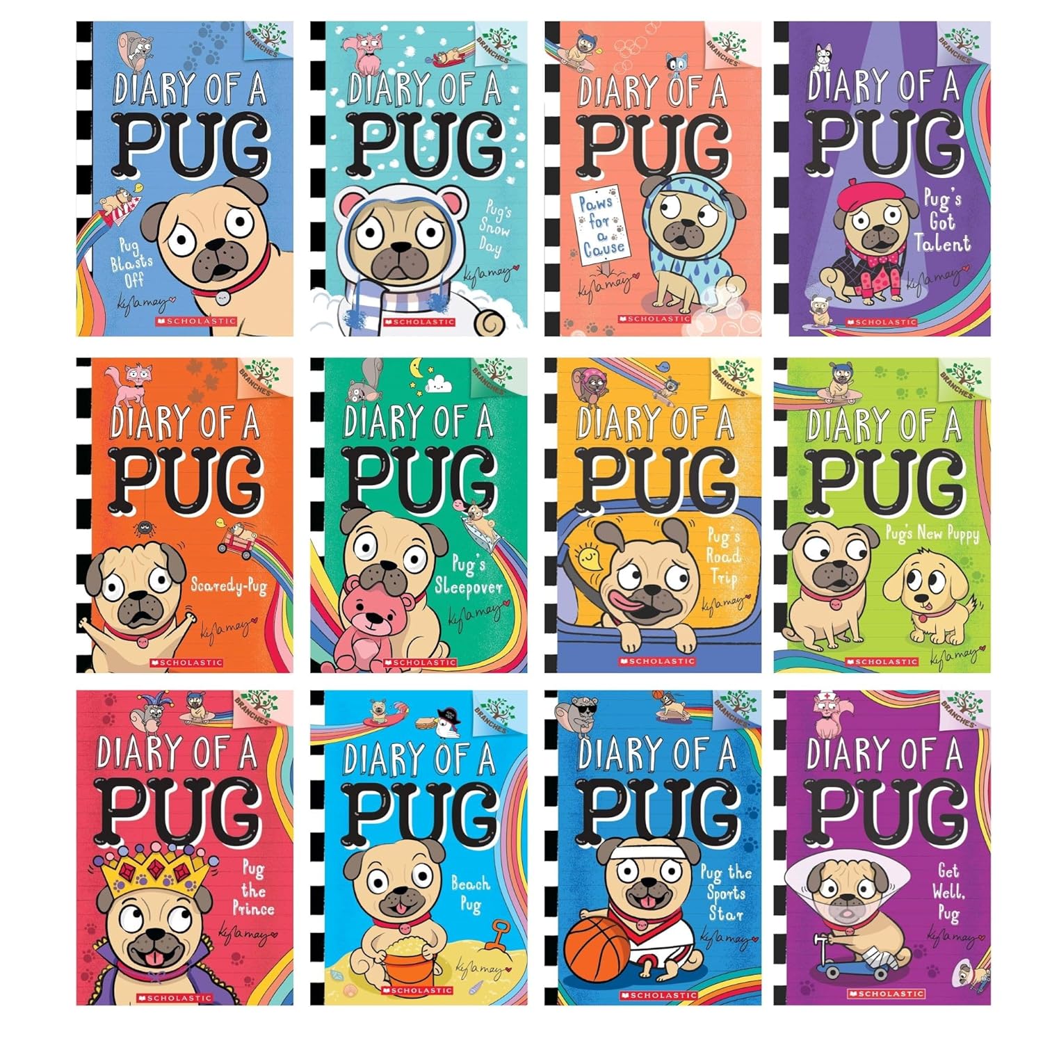Diary of a Pug Series Set (Books 1-12): Kyla May: 9781546131038: Amazon ...