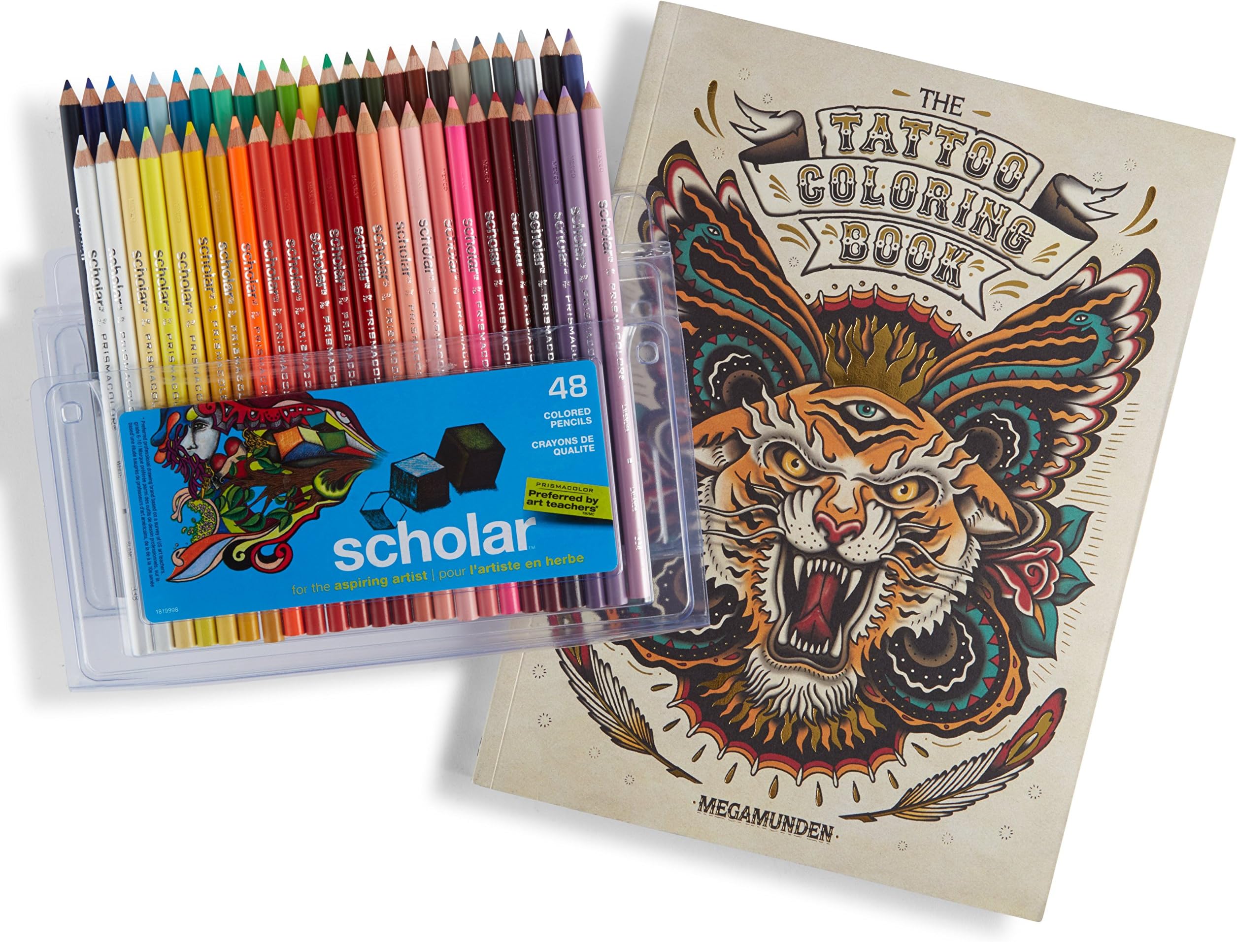 Amazon.com: Prismacolor Scholar Colored Pencils, 48 Pack and Tattoo ...