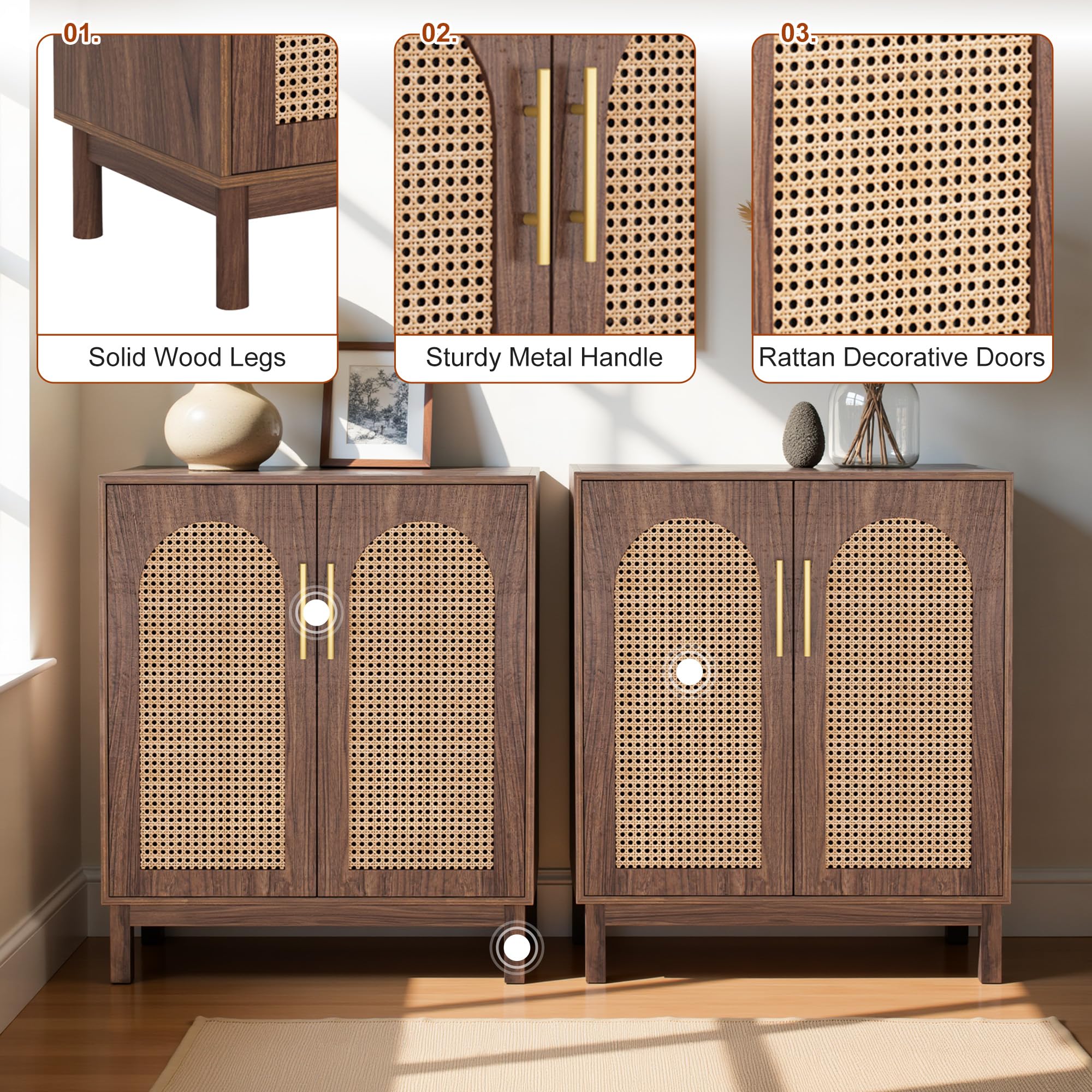 Snapklik.com : Osparple Set Of 2 Buffet Cabinet